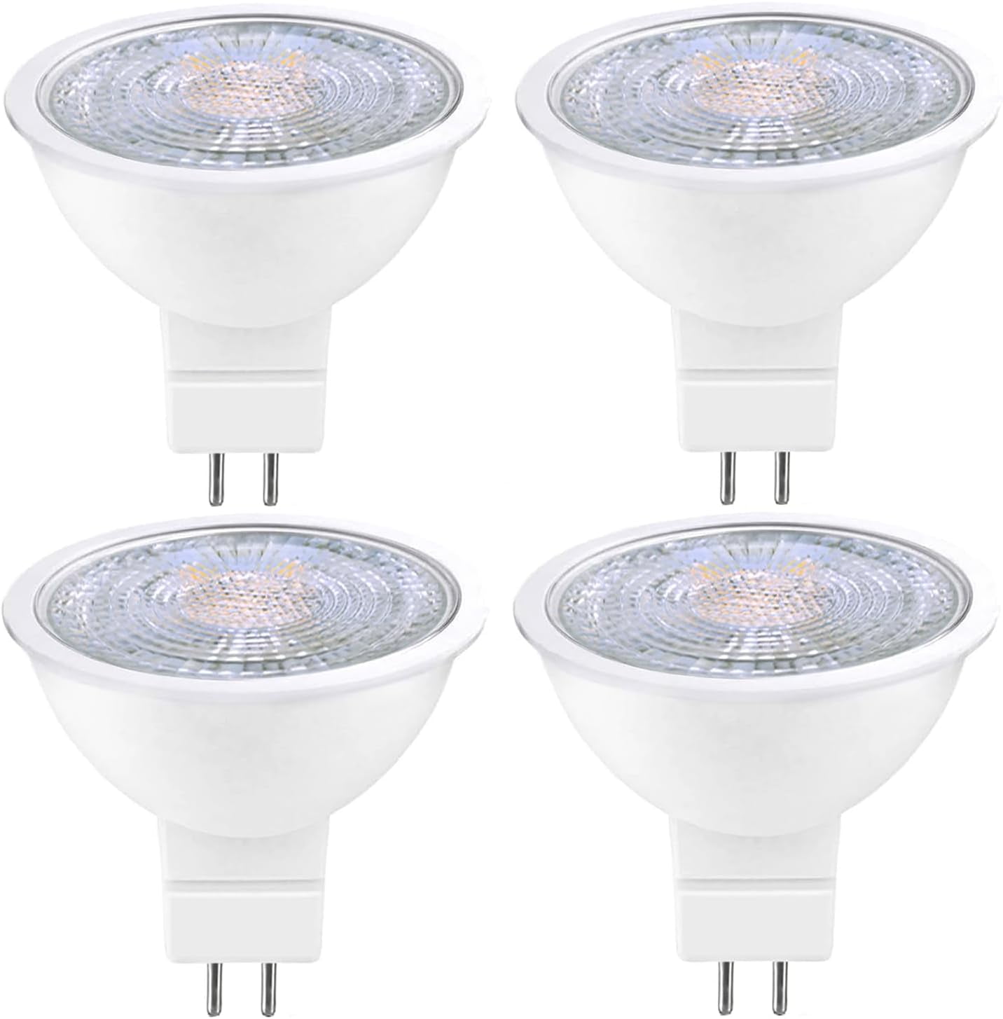 TRAHOO-4 Pack MR16 LED Bulbs 50W Halogen Equivalent, 2700K Warm White ...