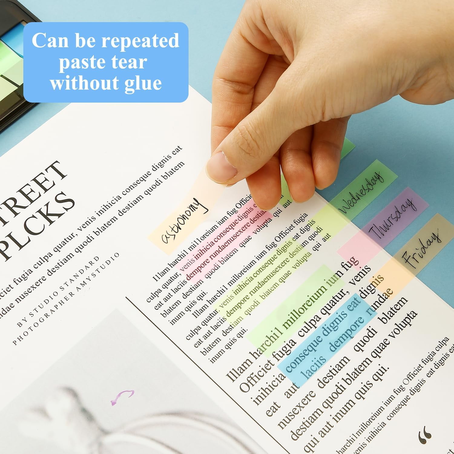 TRAHOO-400 PCS Page Markers Sticky Index Tabs, Transparent Sticky Notes ...