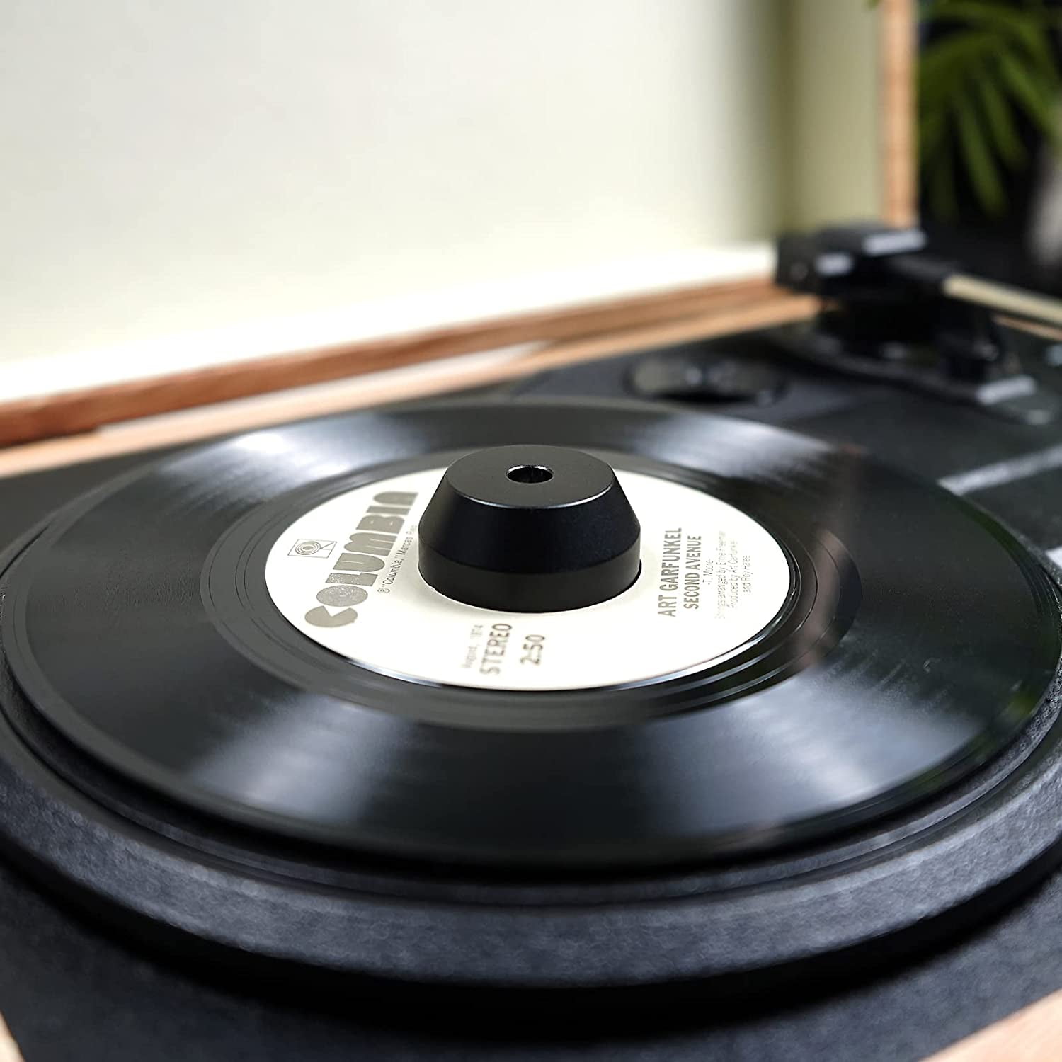 TRAHOO-45 RPM Record Adapter Solid Aluminum 7 Inch Vinyl Record Dome 45 ...