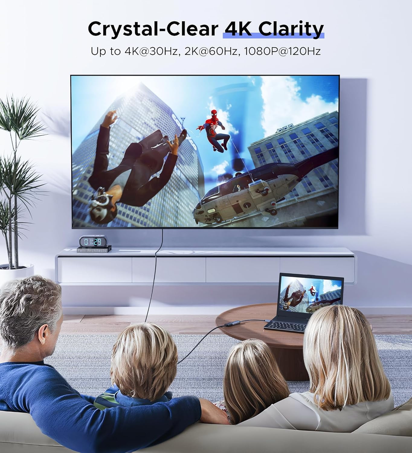 TRAHOO-4K DisplayPort to HDMI Adapter, [Metal Case, Gold-Plated Pins ...