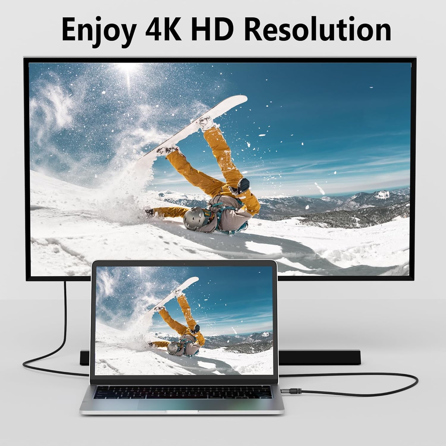 TRAHOO-4K USB C to DVI Cable 25FT, USB Type-C to DVI-D Adapter Cord ...
