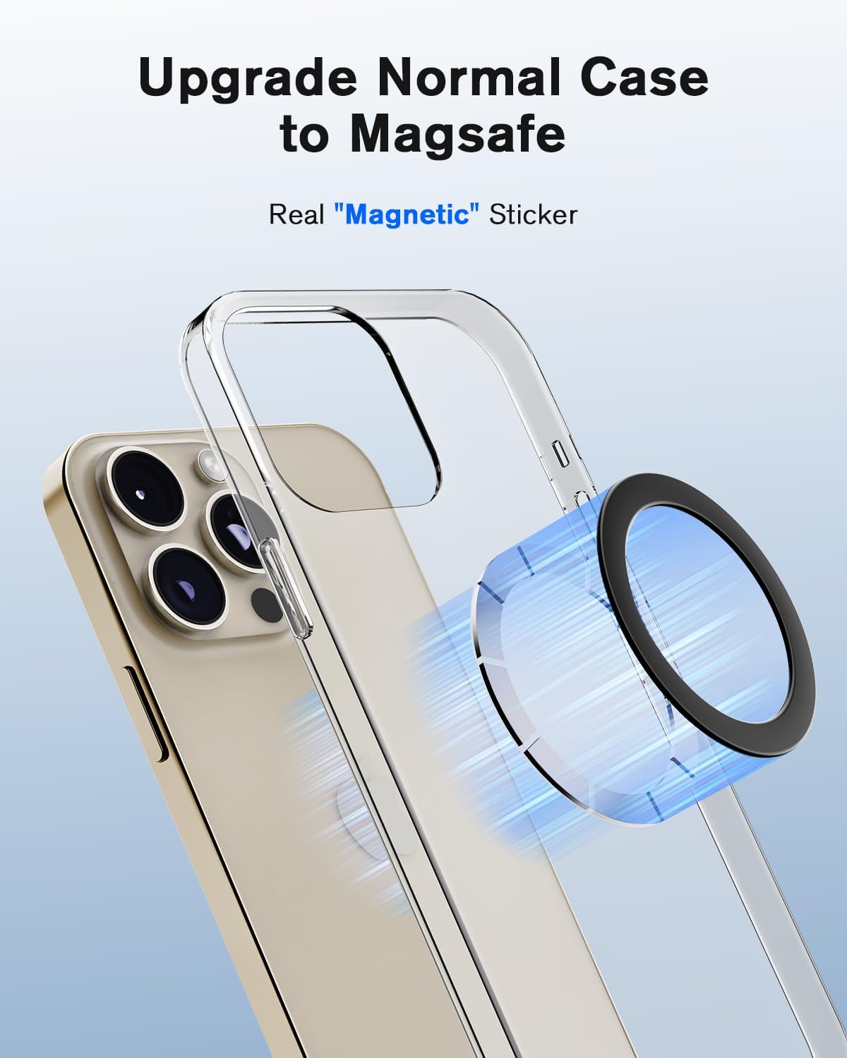 TRAHOO-4Pcs Magnetic Sticker for Magsafe, Mag Safe Adhesive Ring ...