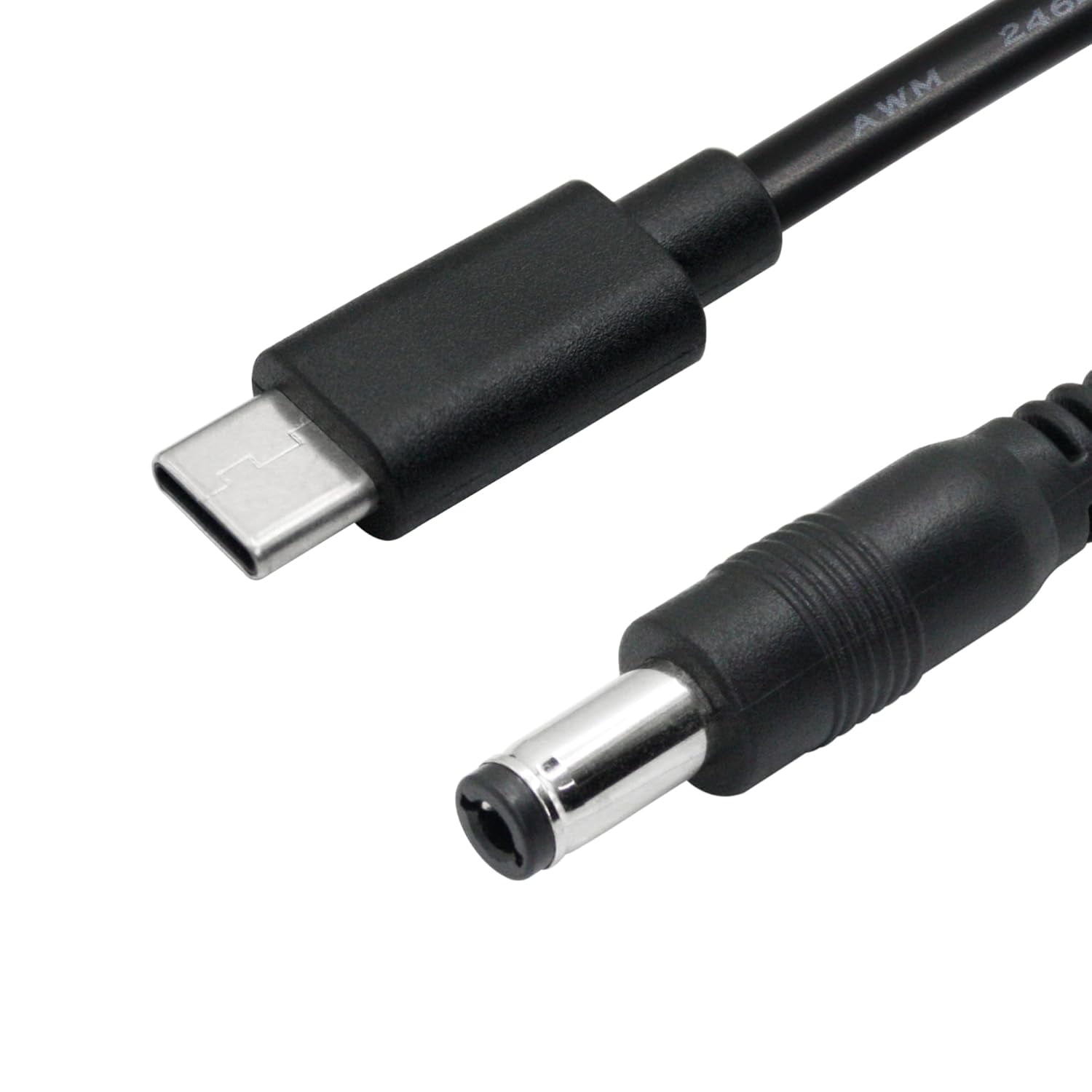 TRAHOO-4Pcs Short DC 5.5mm x 2.5mm to USB C Power Cord 6inch, DC 5525 ...