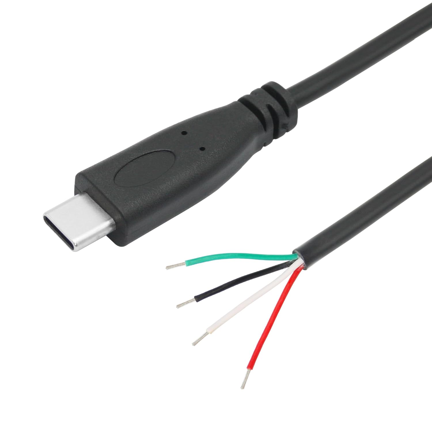 TRAHOO-4Pcs Short USB C to 4 Pin Bare Wire Open End Wire 11inch, 5V/2A USB Type C Male Plug 4 ...