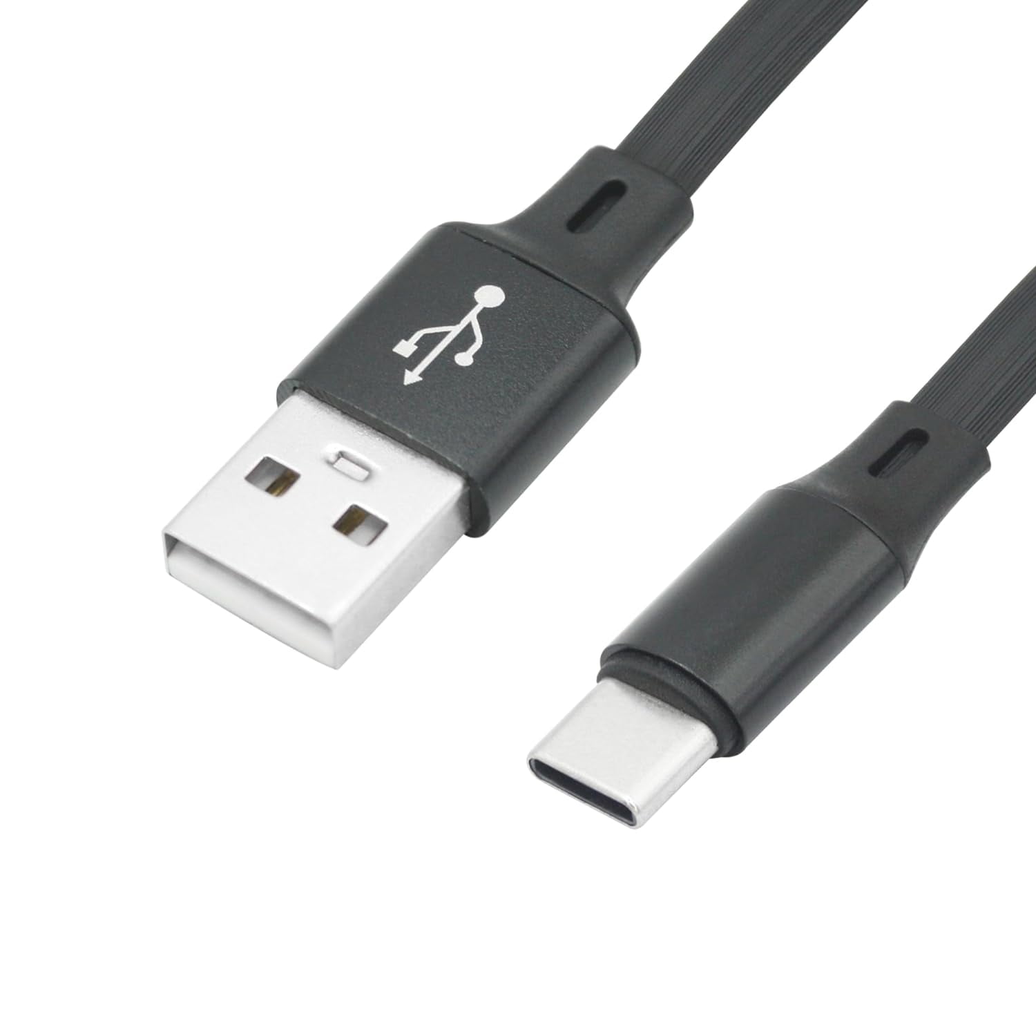 TRAHOO-4Pcs Short USB Type C Fast Charging Cable 0.9in, Flat Cord USB A ...