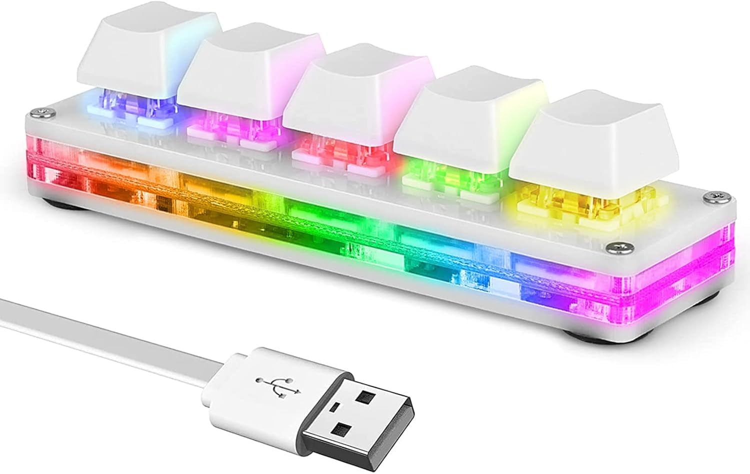 TRAHOO-5 Keys Mini Macro Mechanical Keyboard Gaming Keypad Cherry Shaft ...