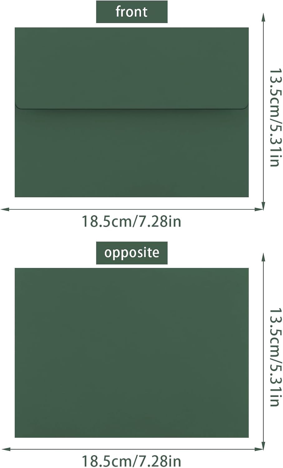 TRAHOO-50 Pack 5x7 Envelopes for Invitations, A7 Envelopes Sage Green ...