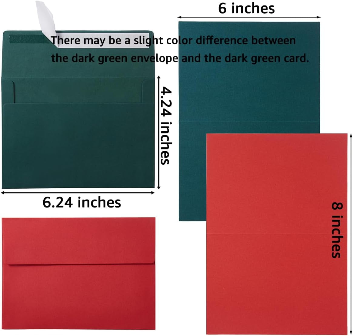 TRAHOO-50 Pack Self-Adhesive Envelopes with Fold Cards for Wedding ...