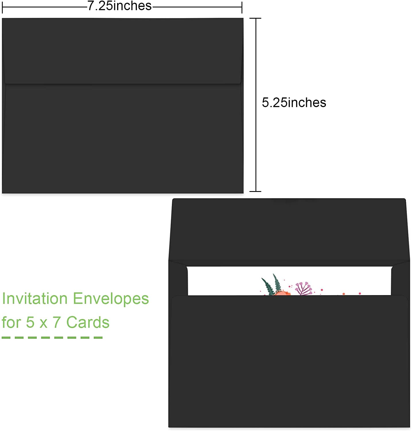 TRAHOO-50 Packs 5x7 Envelopes, A7 Envelopes, 5x7 Envelopes for ...