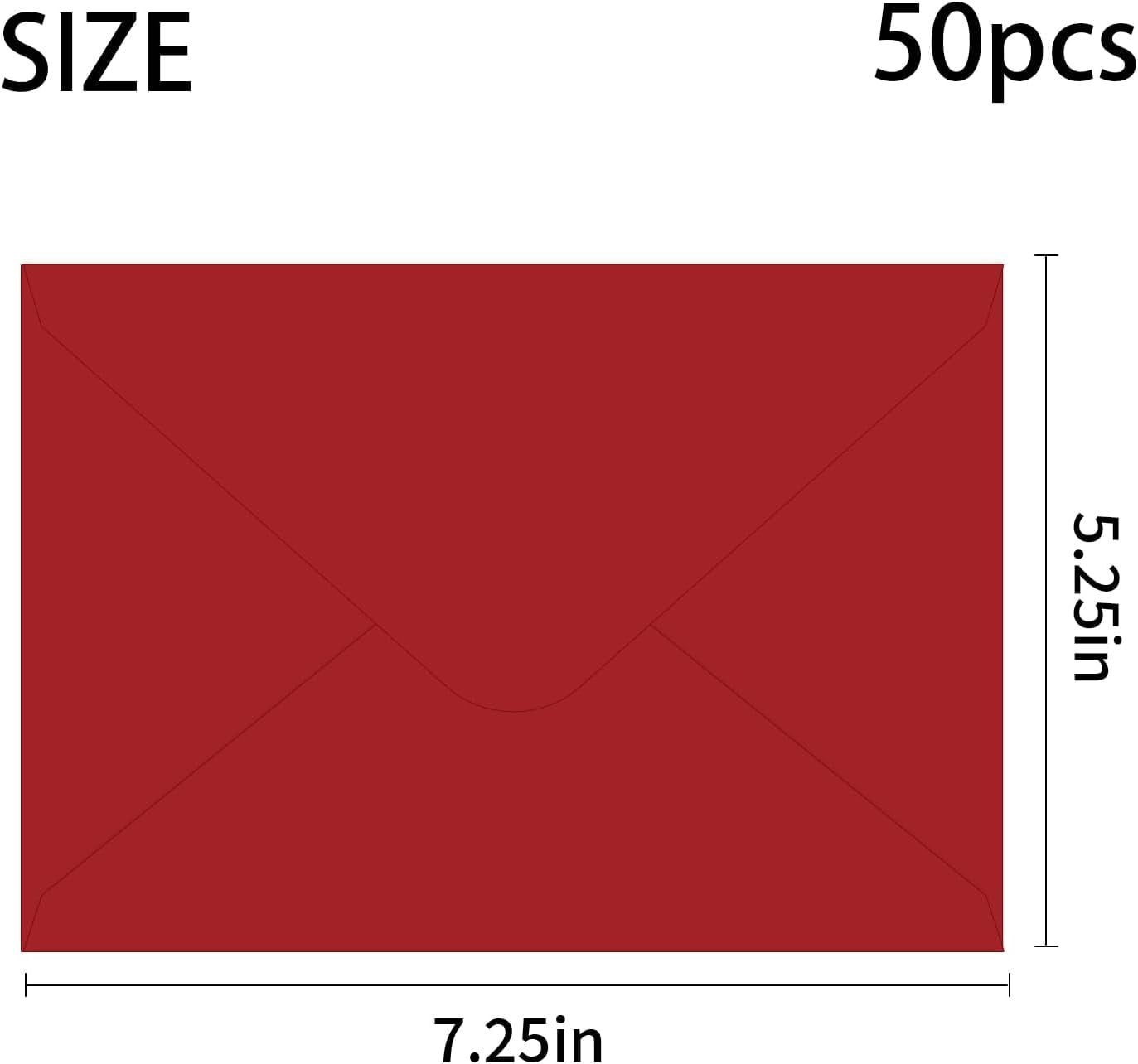 TRAHOO-50 pack Black Envelopes,5x7 Envelopes V Flap,A7 Invitation ...