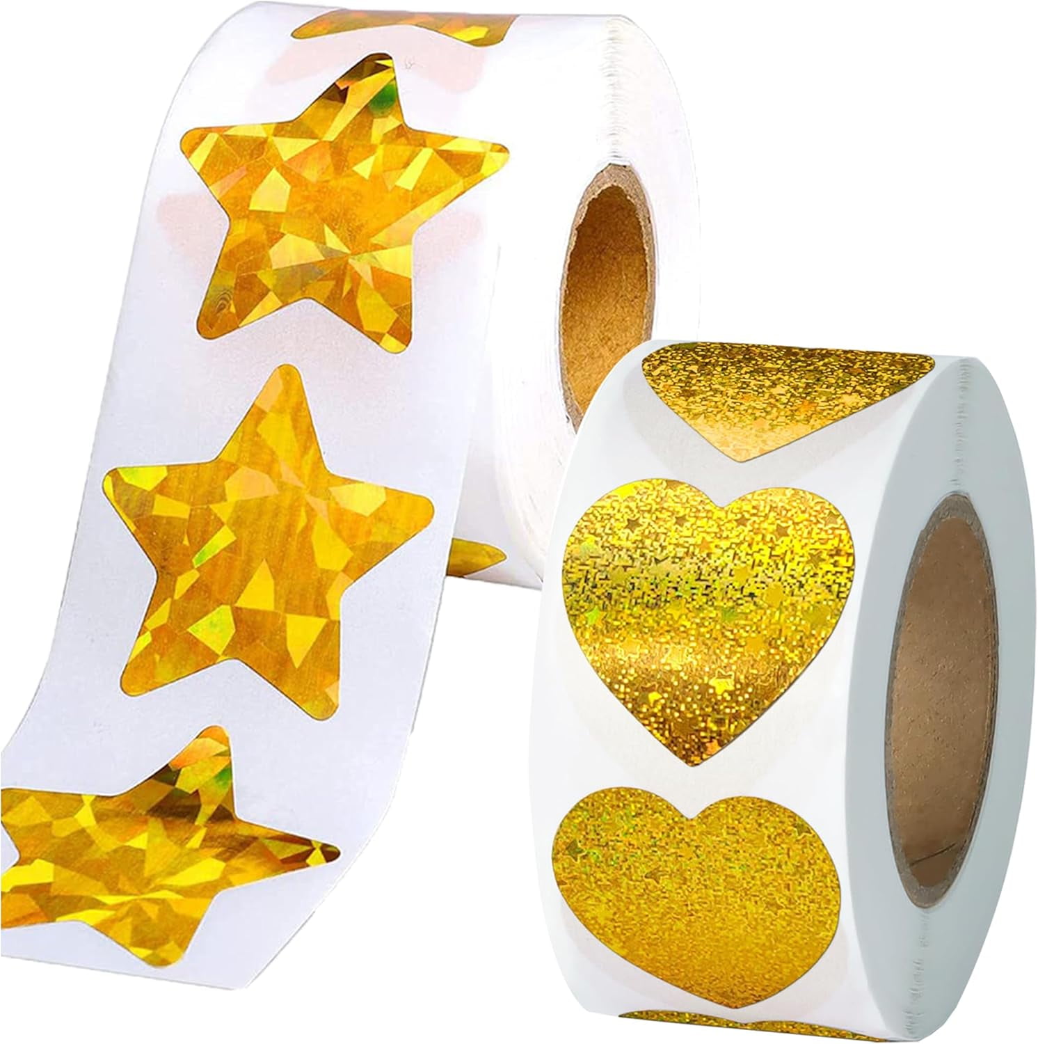 TRAHOO-500Pcs 1 Inch Large Roll Gold Star Stickers for Kids Reward ...