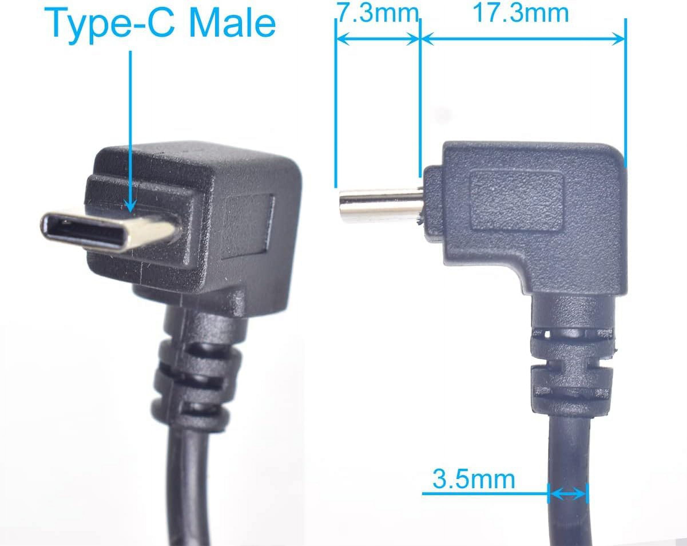 TRAHOO-5PCS 22AWG USB C Male Pigtail 2 Wire Up-Down Direction 0.3M/1FT ...