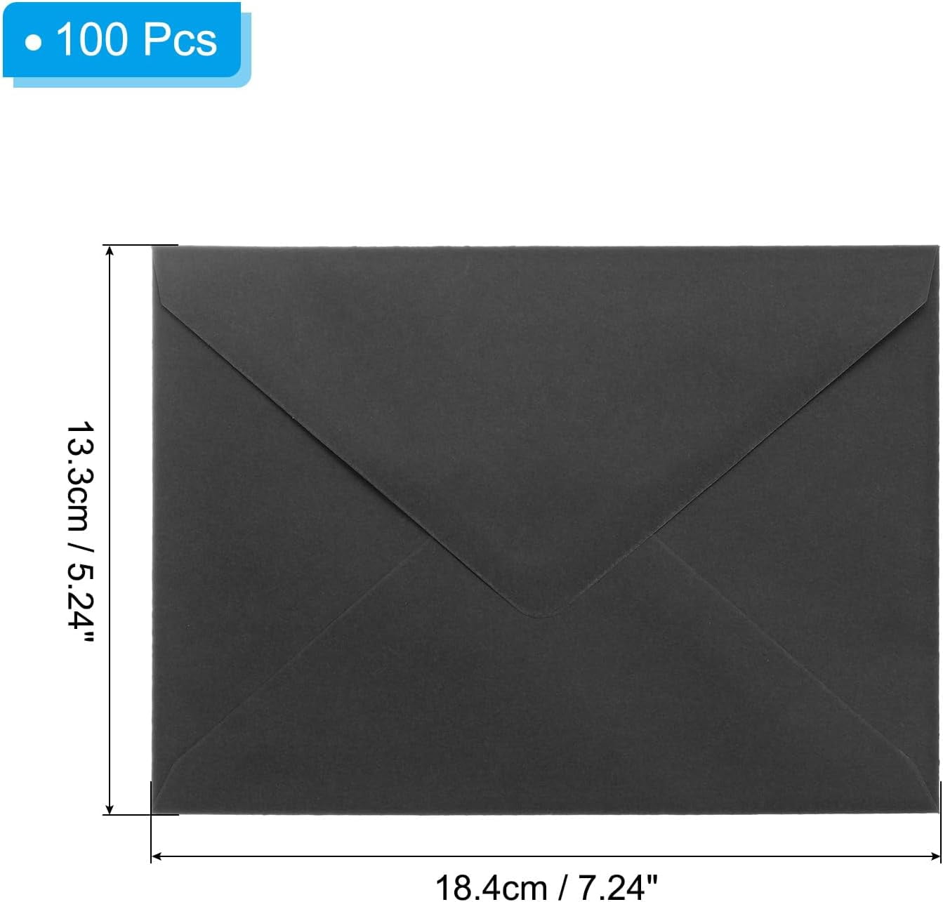 TRAHOO-5x7 Envelopes, 100Pcs A7 Size Gummed V Flap Invitation Envelopes ...
