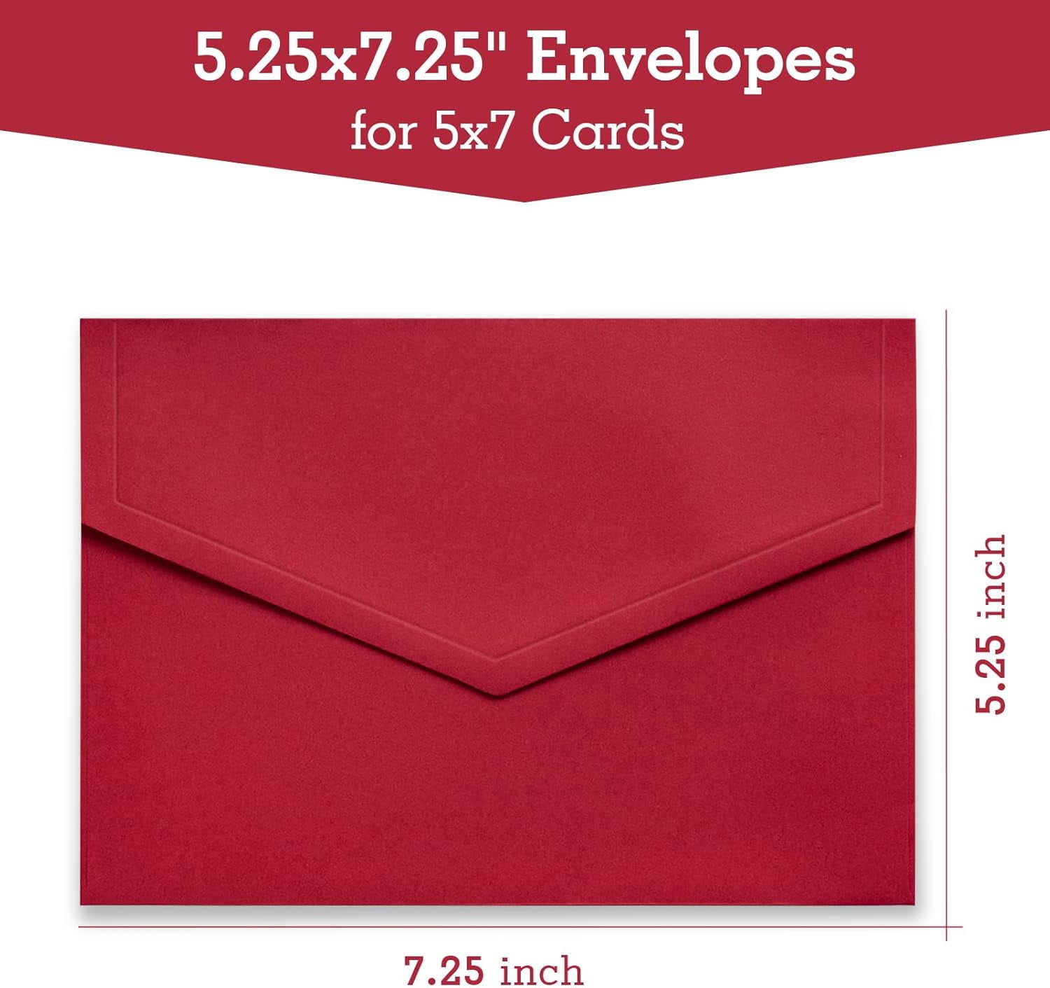 TRAHOO-5x7 Envelopes for Invitations 50 Pack Red Invitations Envelopes ...