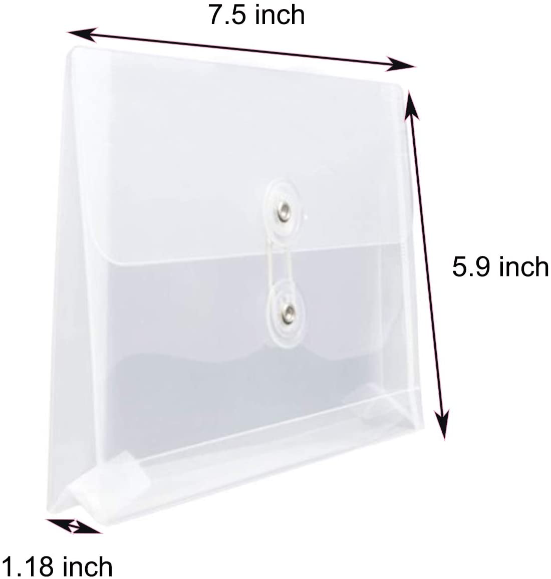 TRAHOO-5x7 Small Plastic Envelopes Cash Receipt Cards Storage File ...