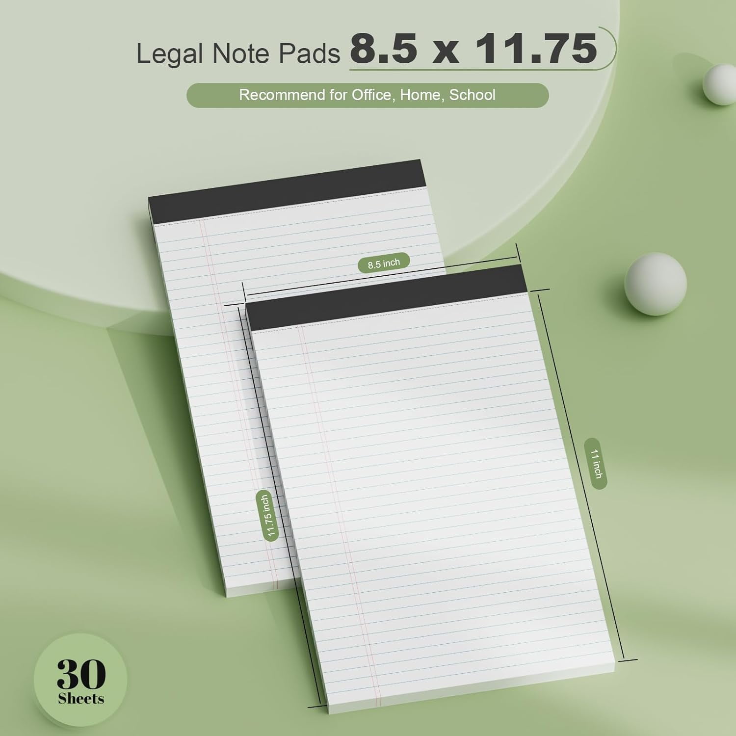 TRAHOO-6 Pack Legal Pads 8.5 x 11 College Ruled Notepads, White Note ...