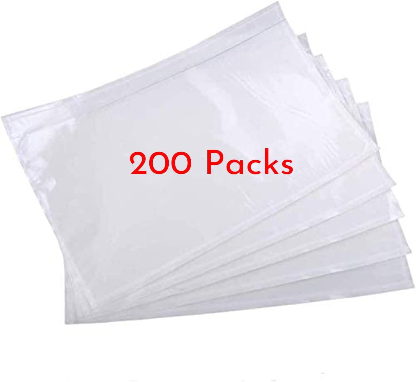 TRAHOO-6" x 9" Shipping Label Sleeves, Clear Adhesive Top Loading ...
