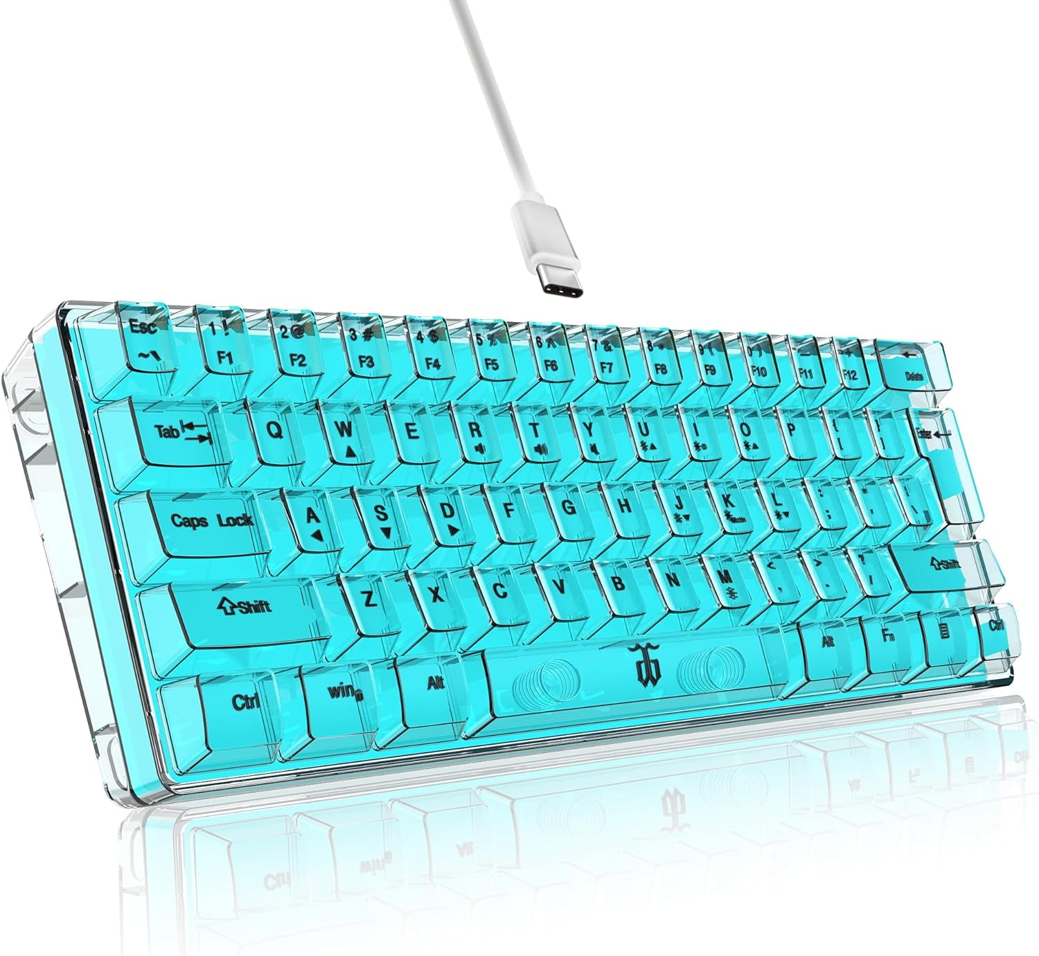 TRAHOO-60% Wired Gaming Keyboard, RGB Backlit Ultra-Compact Mini ...