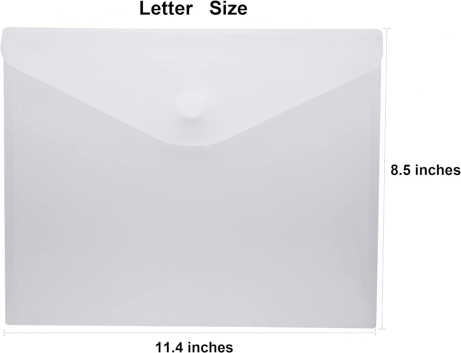 TRAHOO-8.5 x 11 Clear Letter Sized Plastic Envelopes Document File ...