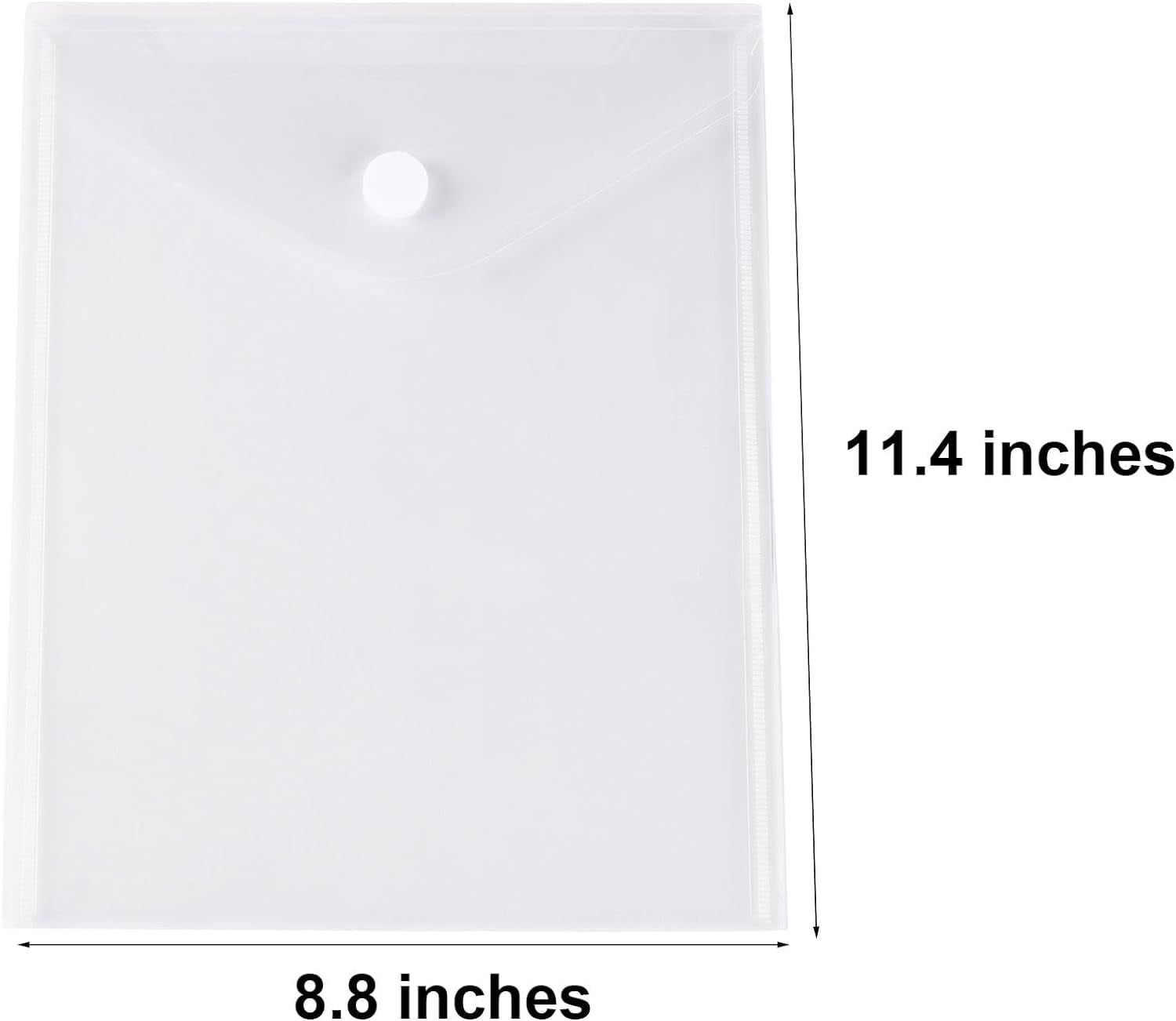 TRAHOO-8.5 x 11 Vertical Clear Letter Sized Plastic Envelopes Document ...