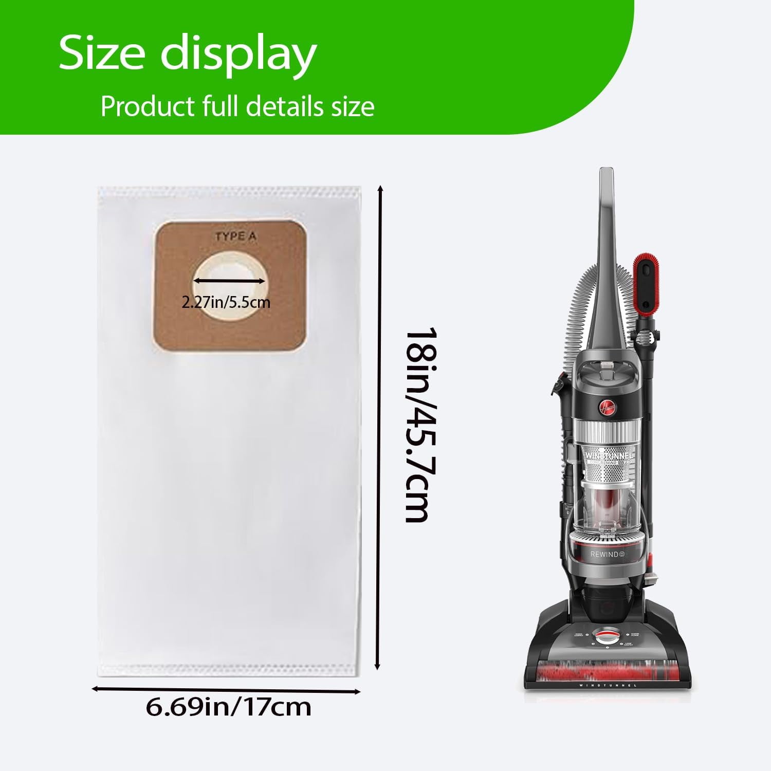 TRAHOO-8 Pack Type A HEPA Vacuum Bags for Riccar Upright Vacuums, R ...