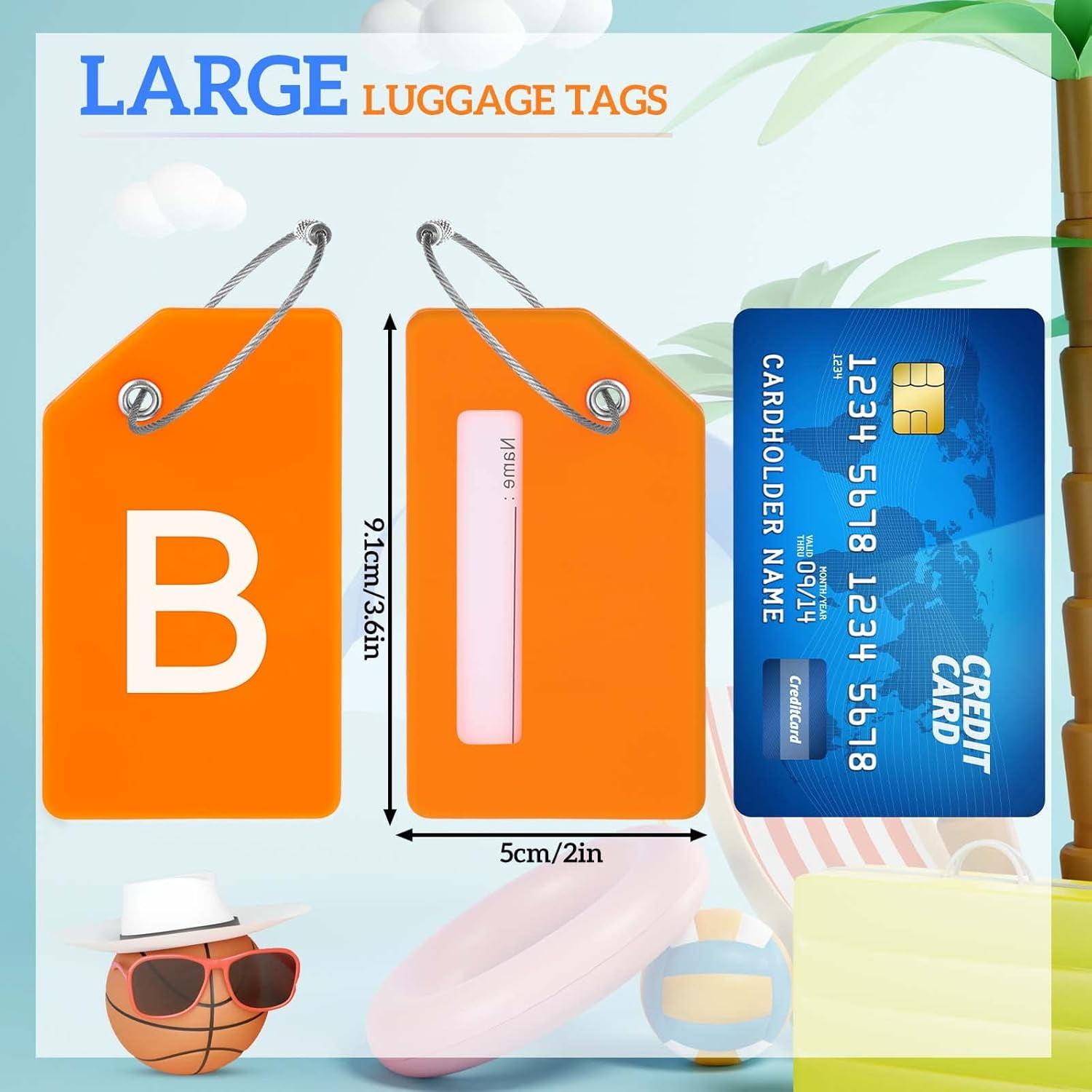 TRAHOO-8 Pcs Initial Letter A-Z Luggage Tags Silicone Instrument Tag ...