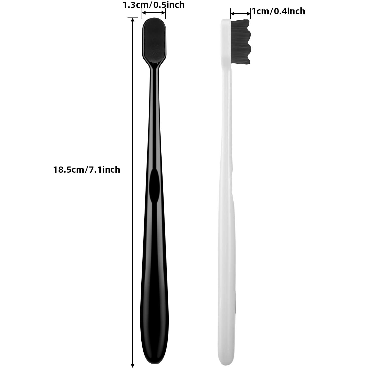 TRAHOO-8 Pieces Soft Toothbrush Micro Nano Extra Soft Bristles Manual ...