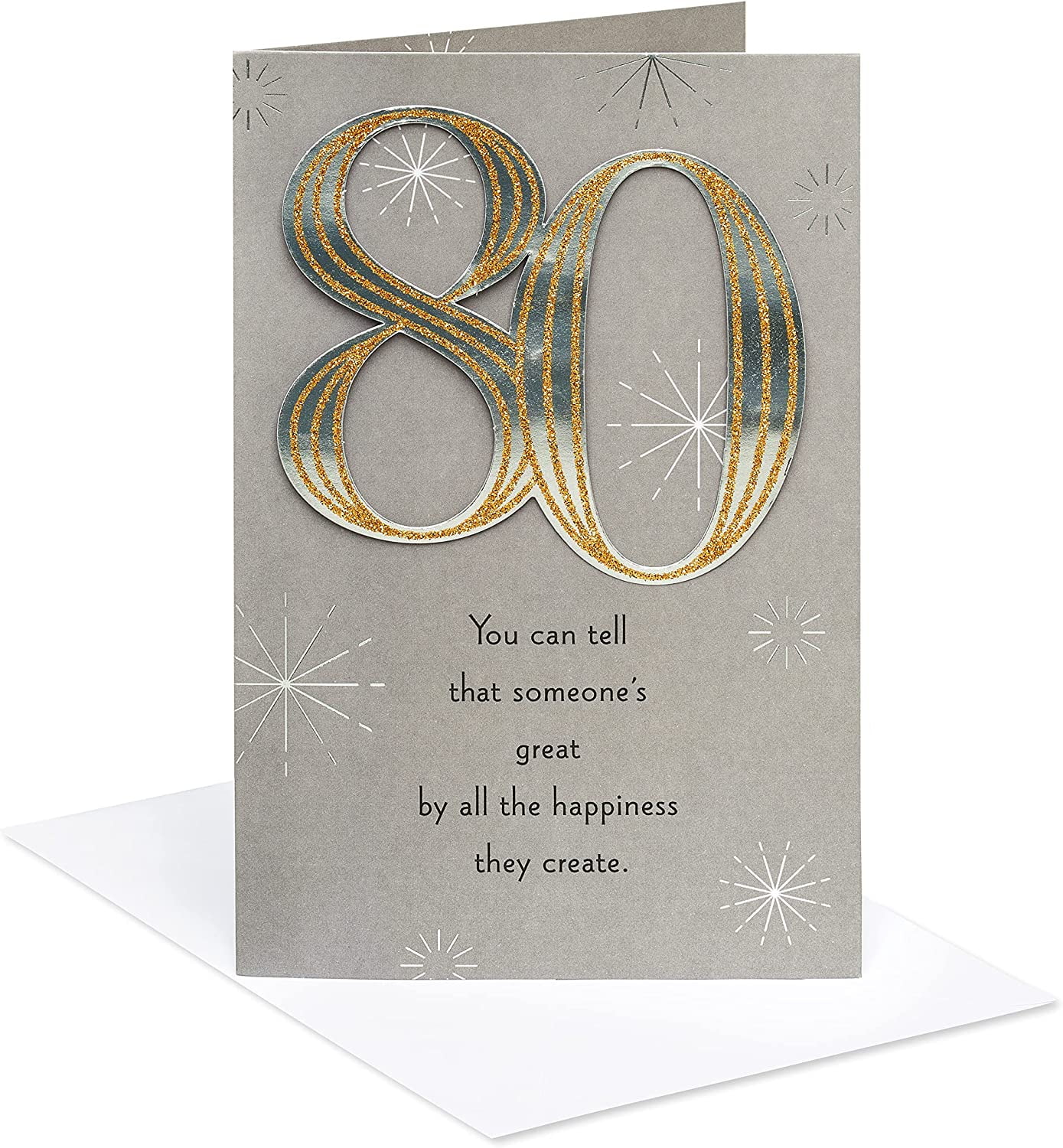 TRAHOO-80th Birthday Card (Extraordinary You) - Walmart.com