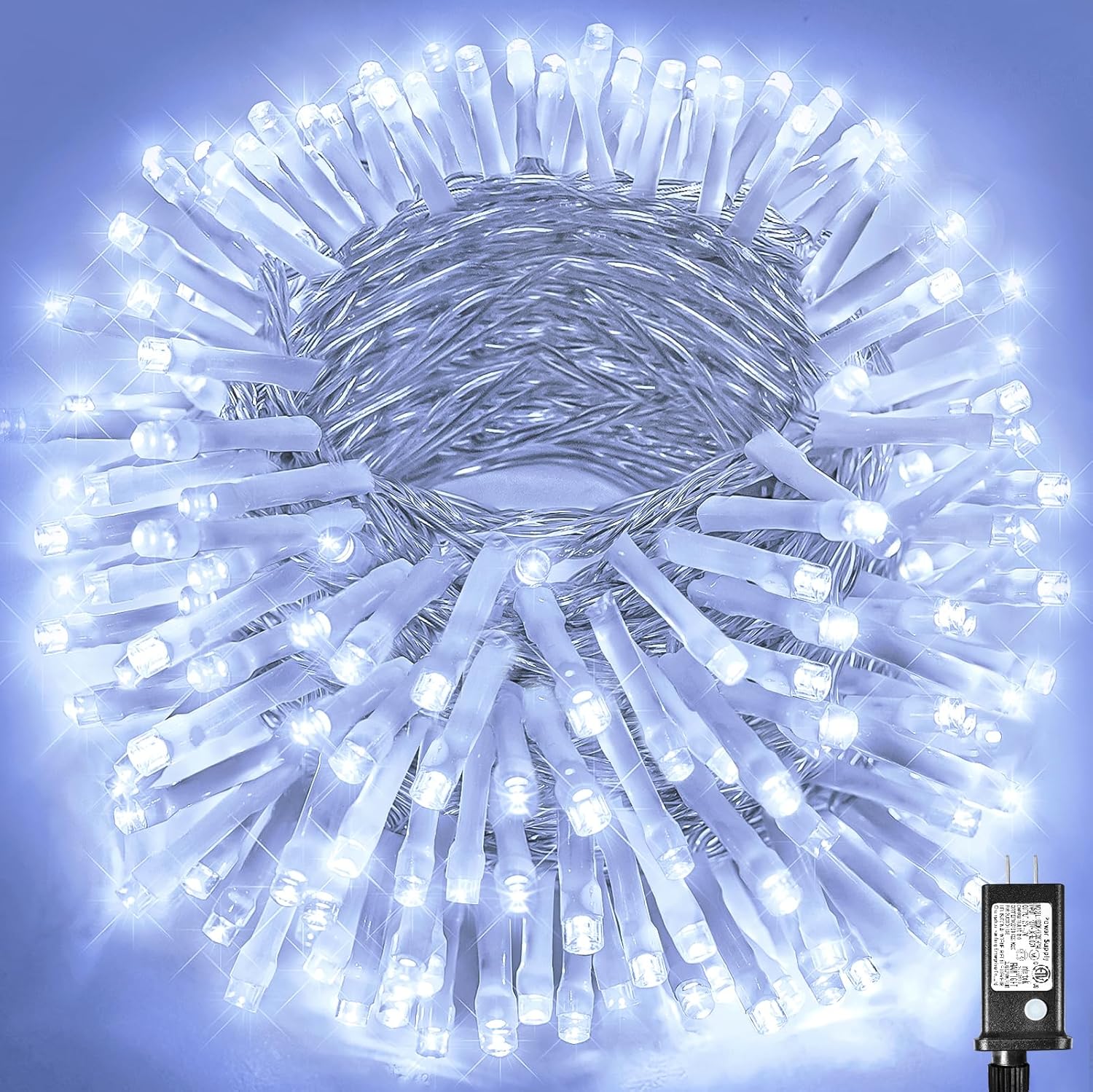 TRAHOO-99ft 300 LED String Lights Indoor - White Christmas Lights ...