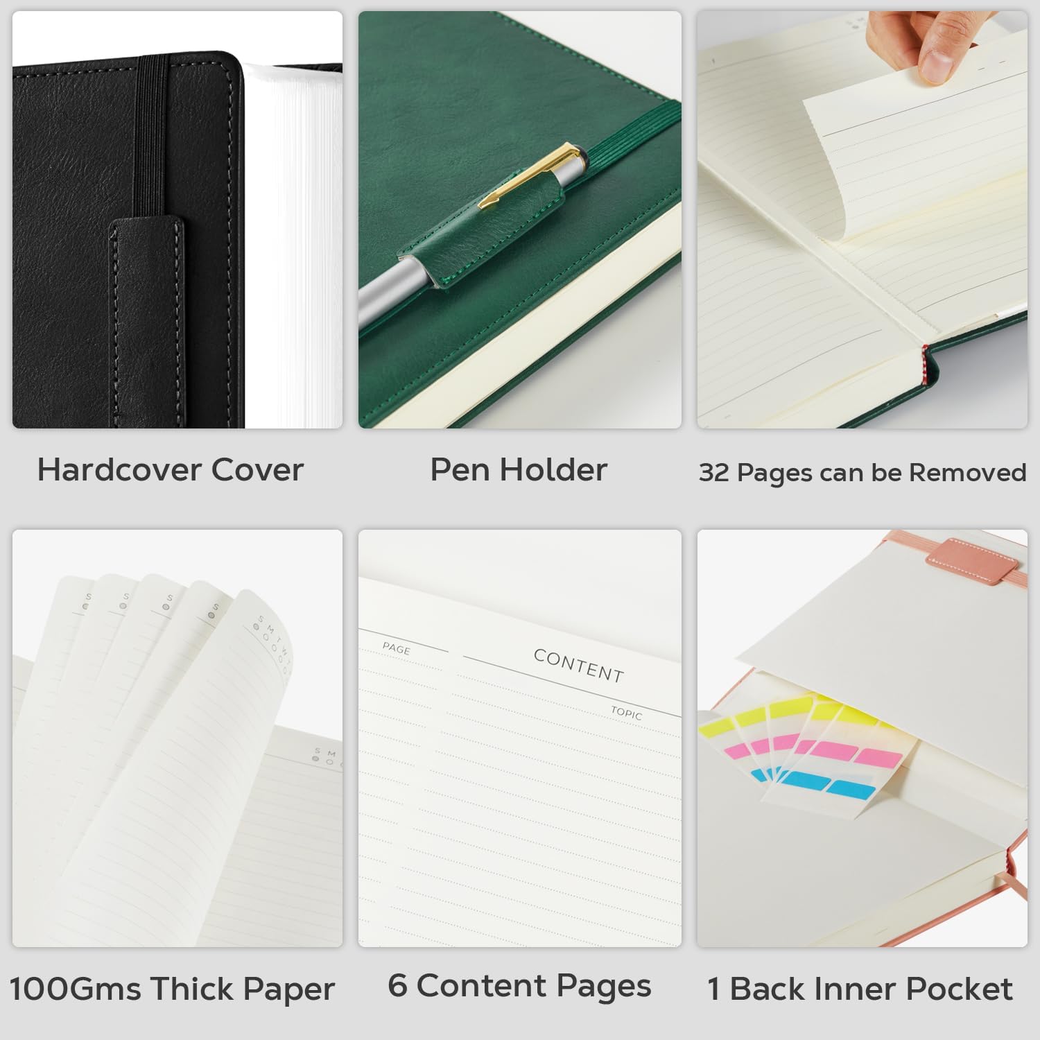 TRAHOO-A4 Lined Notebook, Large A4 Notepad Note Book Hardback with 320 ...