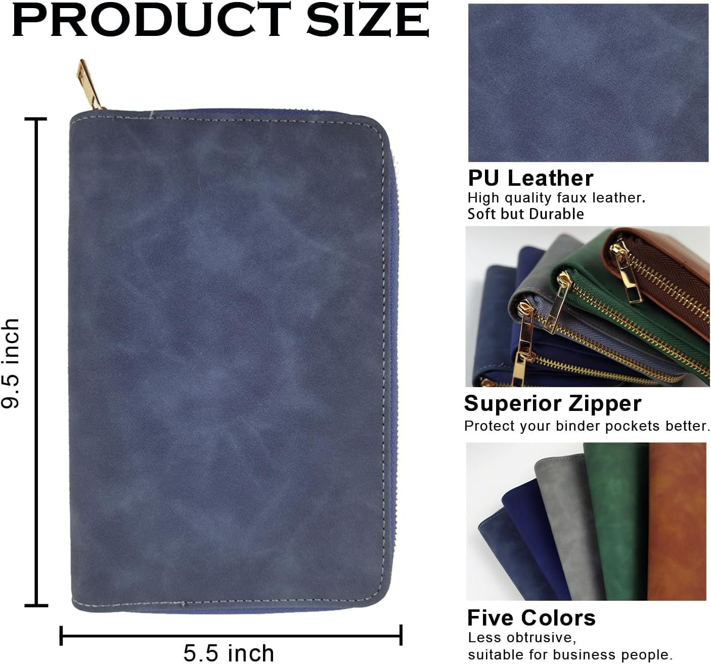 TRAHOO-A6 Leather Budget Binder Cash Envelopes System Wallet Budget ...