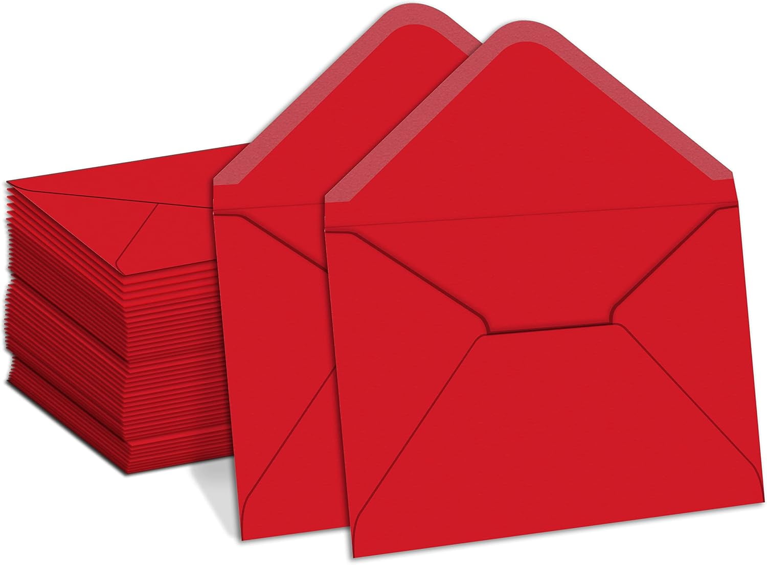 TRAHOO--A7 Red Envelopes,100 Pack 5x7 Red Envelopes V Flap,Invitation ...