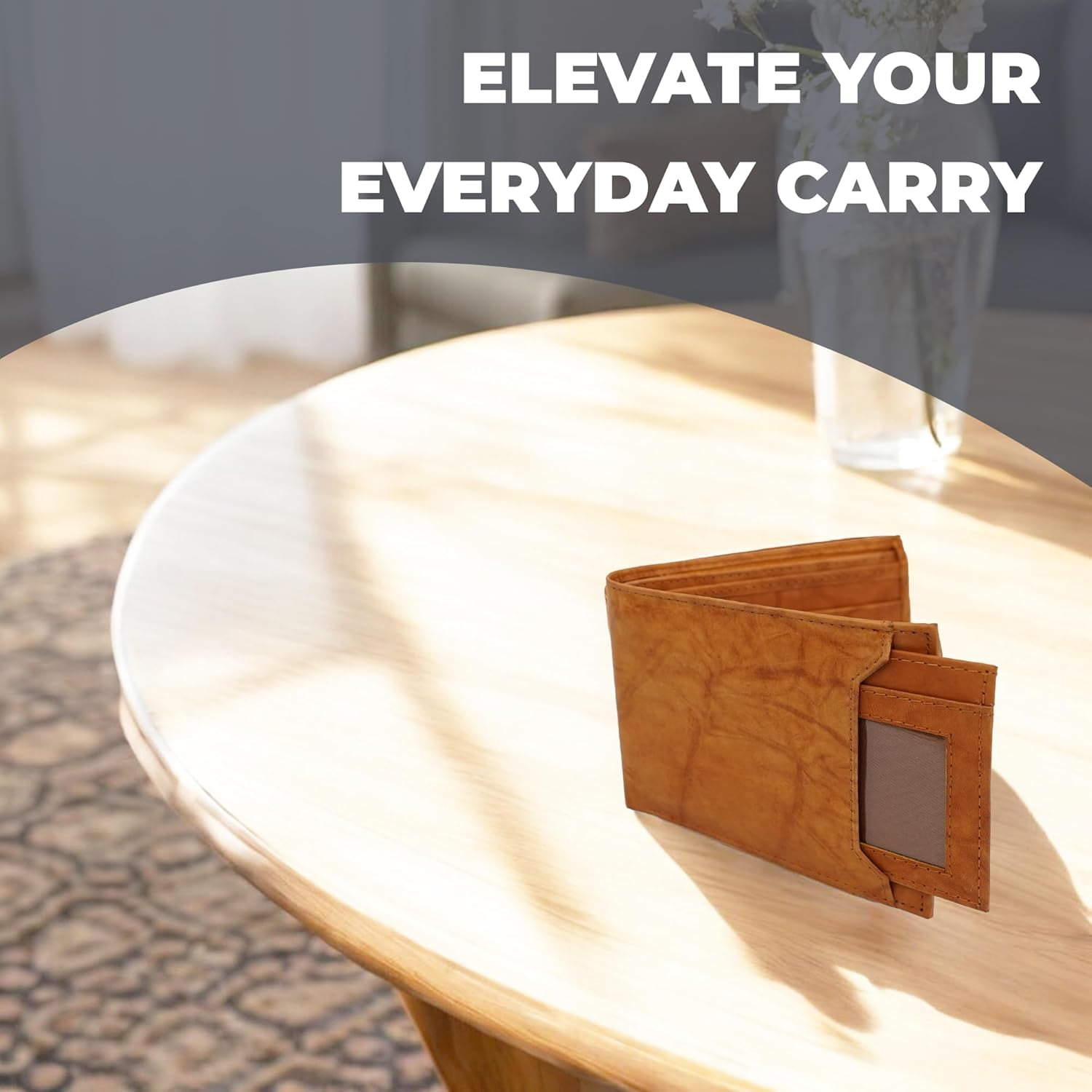 TRAHOO-AG Wallets Leather Wallet for Men - Sliding 2-in-1 Bifold Wallet ...