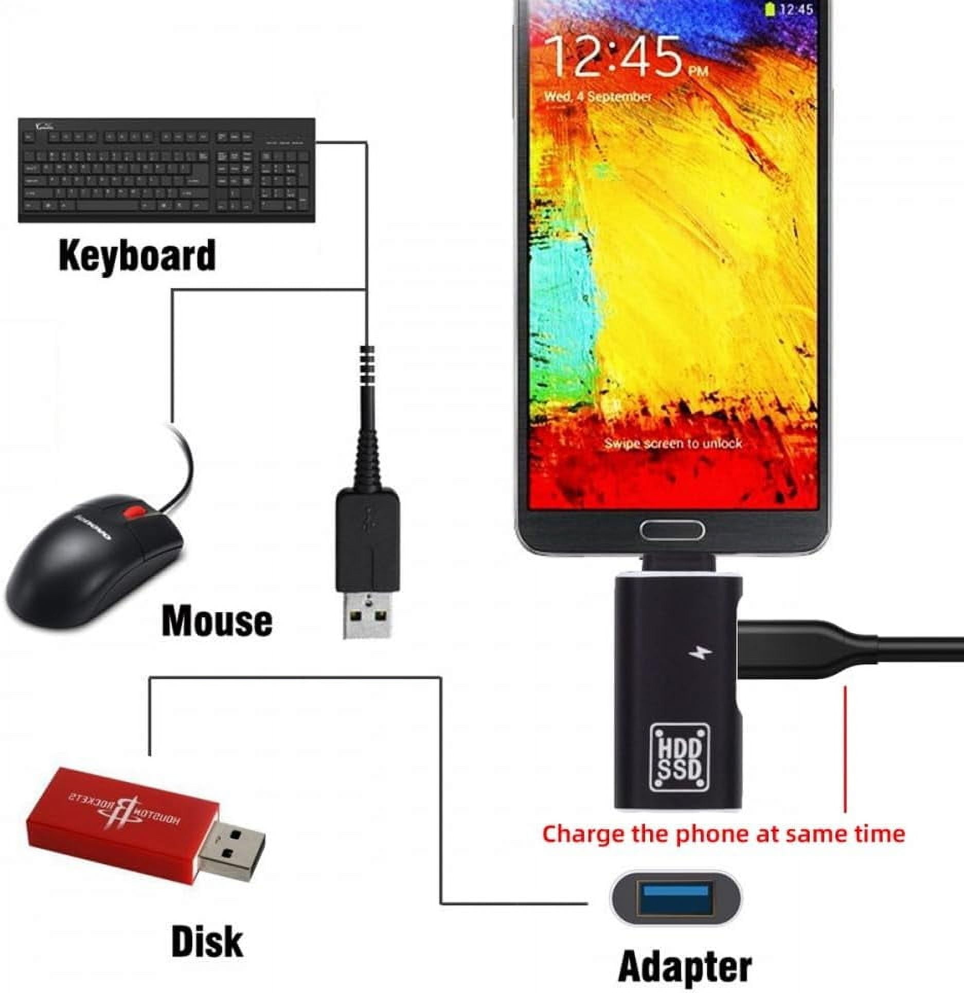 TRAHOO-Adapter 10Gbps USB-C Type-C to USB 3.0 Female OTG & DC 5V Power ...