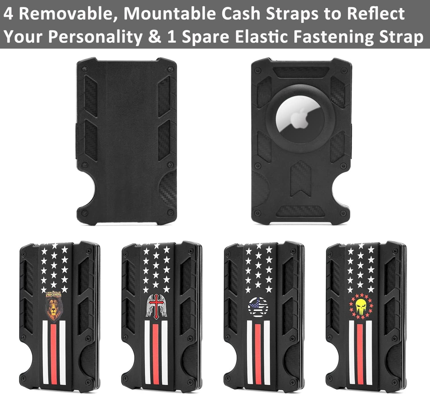 TRAHOO-AirTag Wallet American Flag Wallet: Mens Wallet Slim Carbon ...