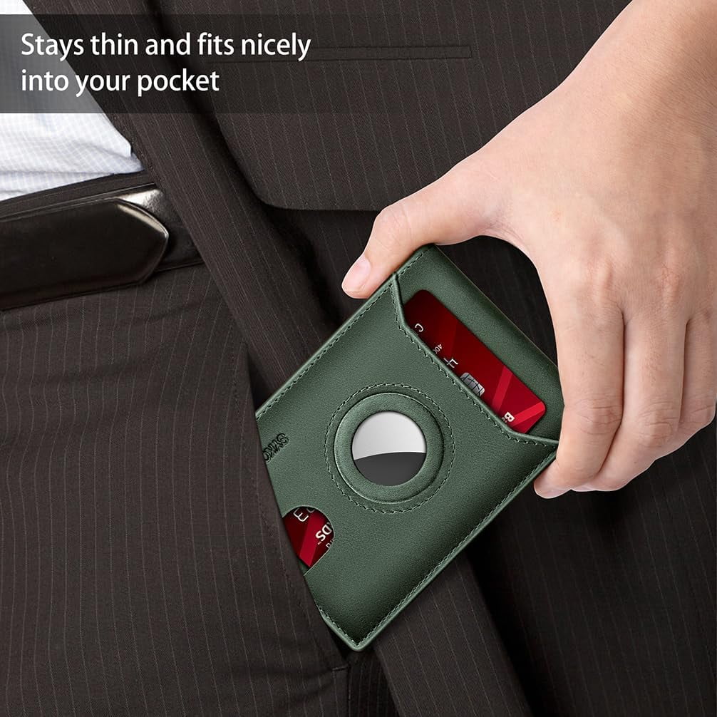 TRAHOO-Airtag Wallet Men, Minimalist Front Pocket Wallets With Aritag ...