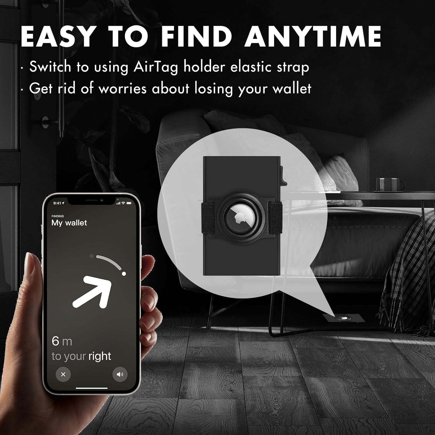 TRAHOO-Airtag Wallet for Men Slim Minimalist, Anti RFID Card Holder ...