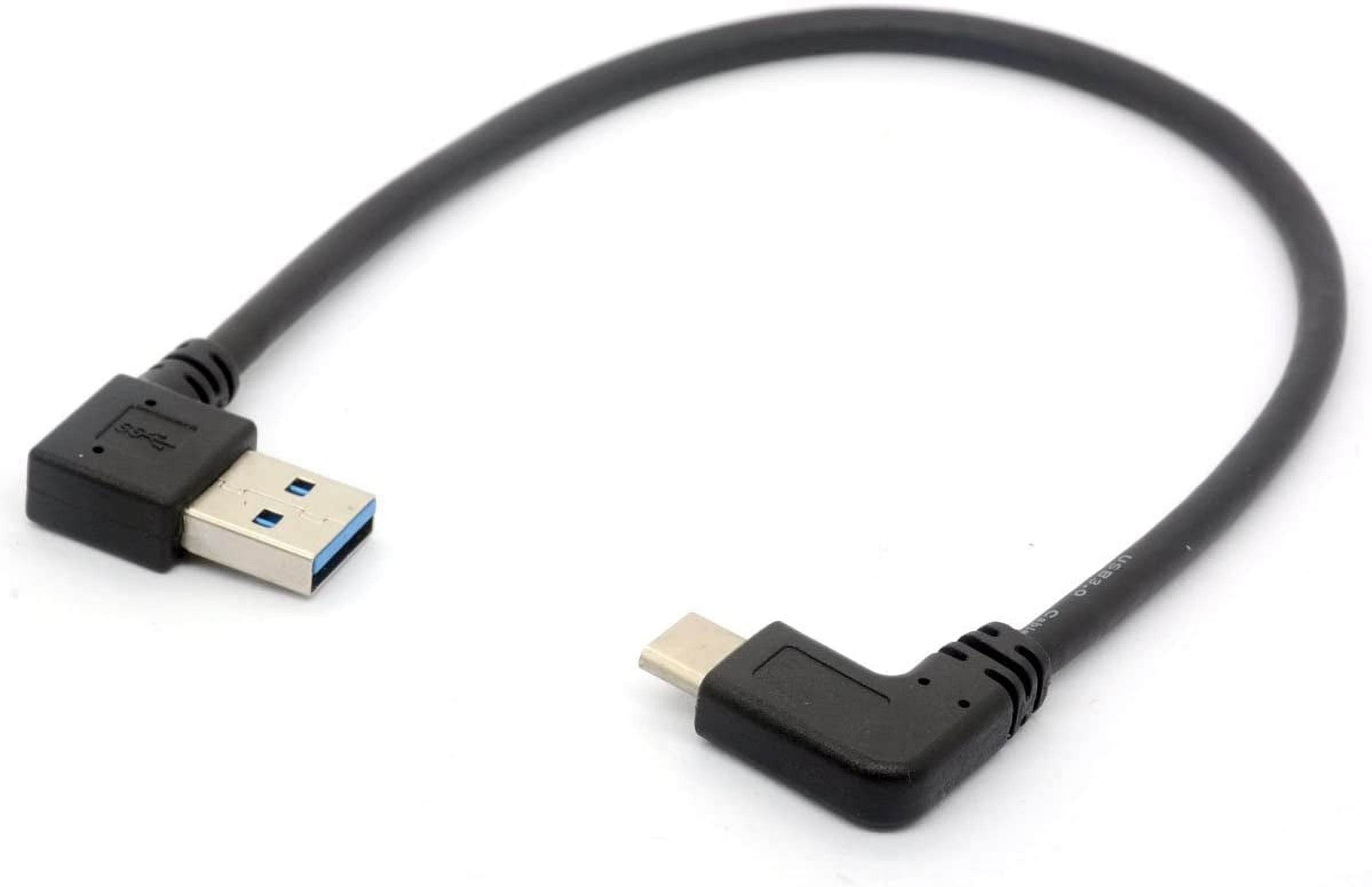 TRAHOO-Angled USB C Cable USB 3.0 A Left to USB Type C Left/Right Data ...