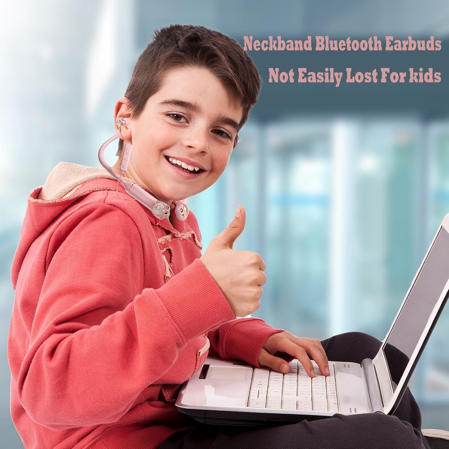 TRAHOO-Around The Neck Headphones Wireless Bluetooth Neckband Earbuds Neck Band Kids Bluetooth ...