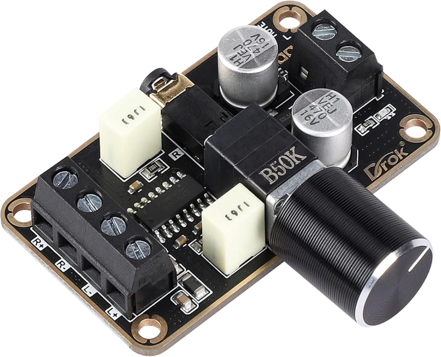 TRAHOO-Audio Amplifier Board, 5W+5W Mini Amplifier Board PAM8406 DC 5V Digital Stereo Power Amp ...