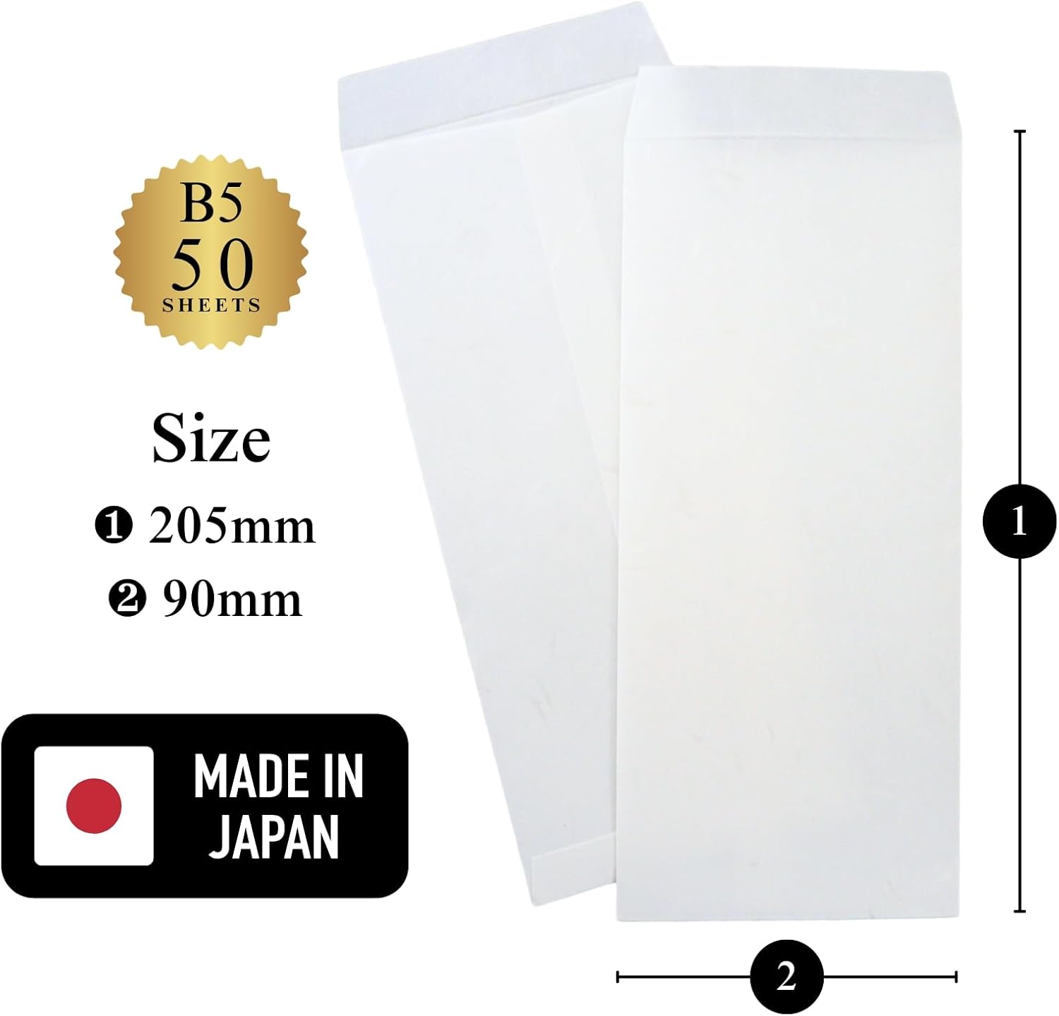 TRAHOO-B5 Envelope Japanese Washi Paper, REIJOUSHI Japanese Paper ...