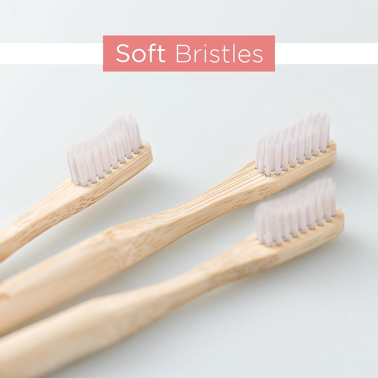 TRAHOO-Bamboo Toothbrush with Soft Bio-Based Bristles, Set of 4 ...