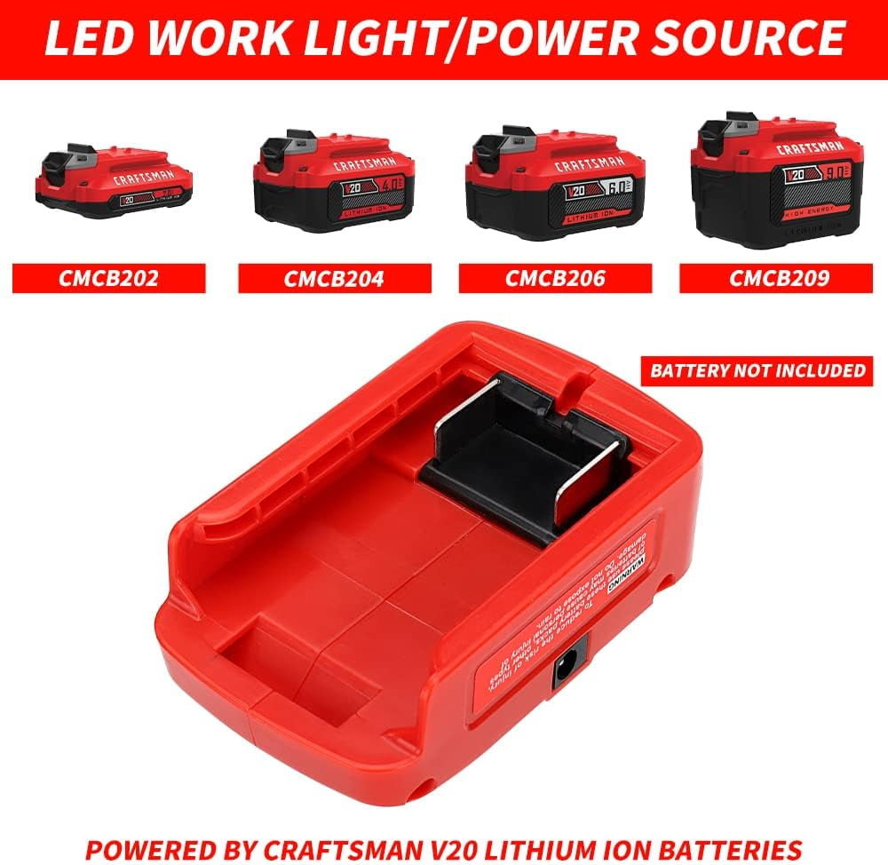 TRAHOO-Battery Adapter Charger for Craftsman V20 Li-ion Battery Power ...