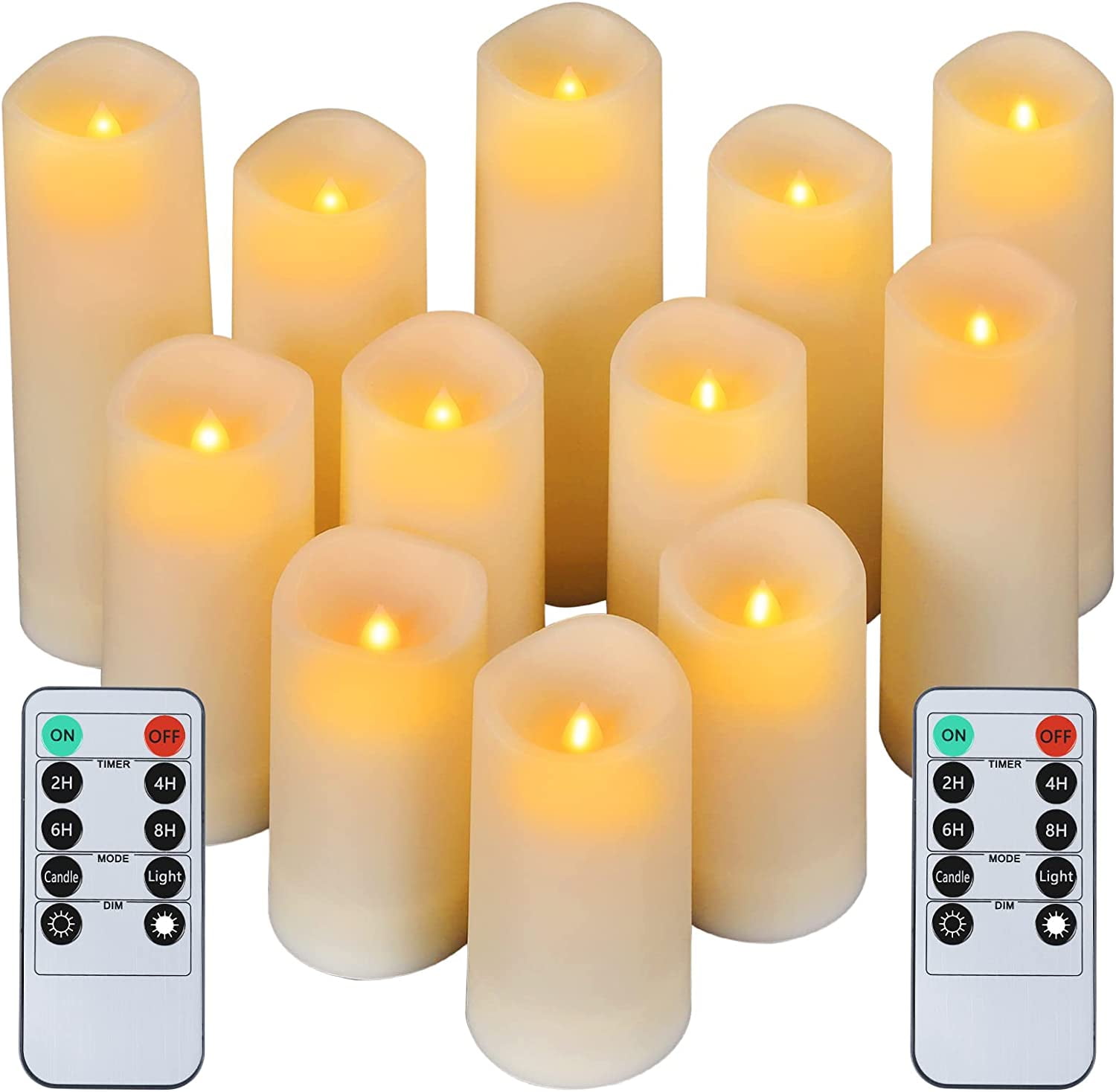TRAHOO-Battery Operated Flameless Candles, LED Pillar Votive Candles ...