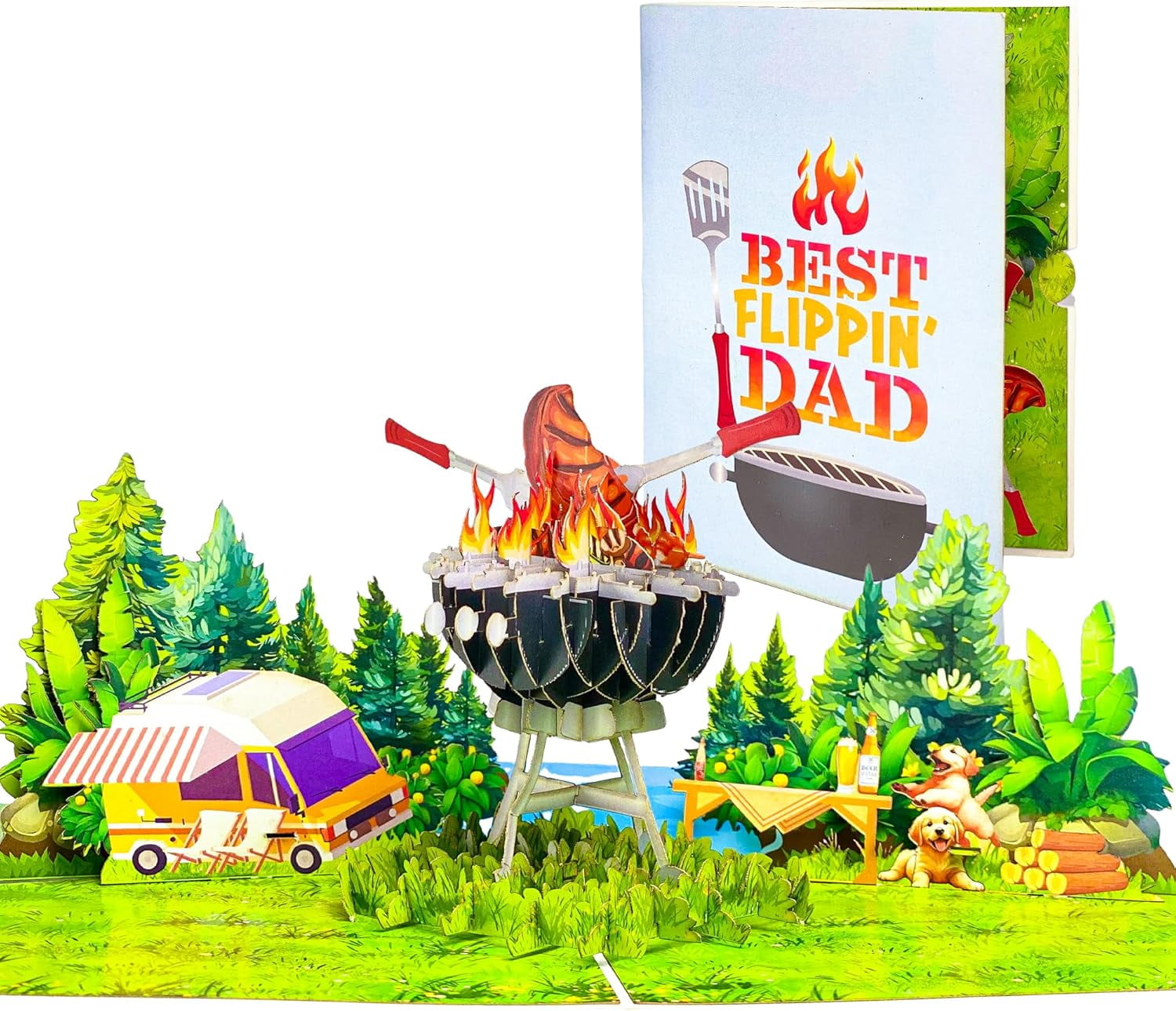 TRAHOO-Best Flippin' Dad Happy Fathers Day Card from Wife, Daughter ...