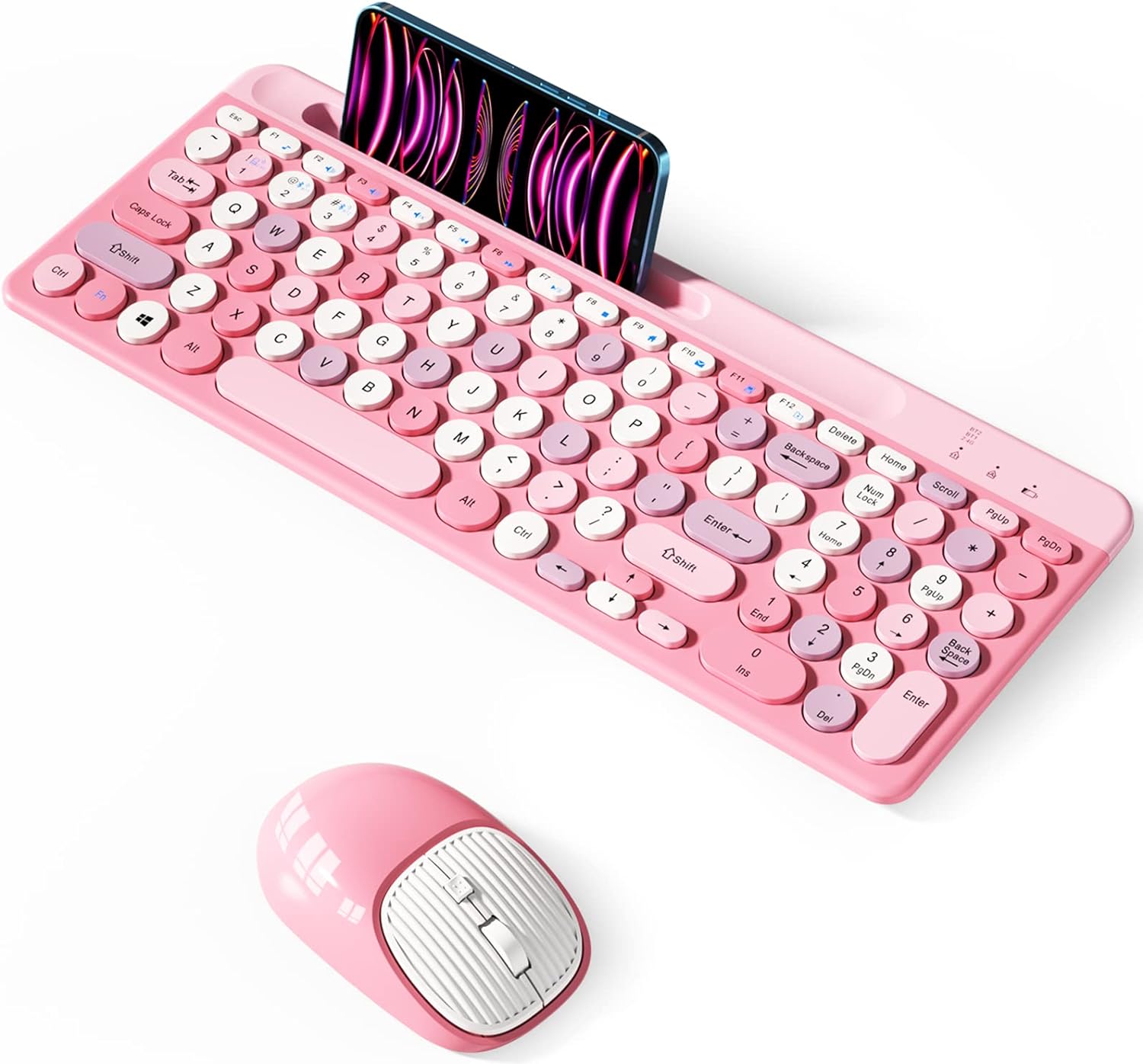 Trahoo Bluetooth Keyboard And Mouse Wireless Multi Device Rechargeable Keyboard And Mouse Combo