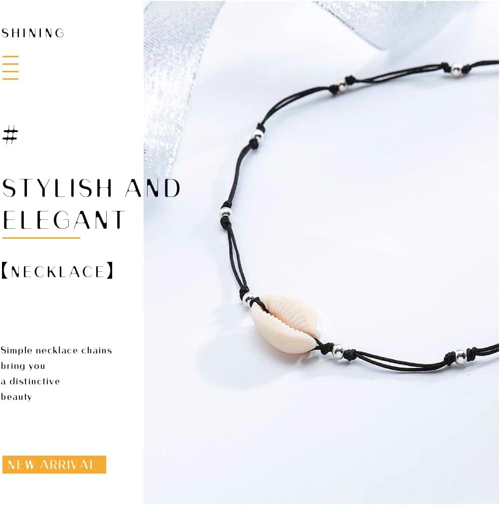 TRAHOO-Boho Cowrie Shell Choker Necklace Beach Puka Seashell Necklaces ...