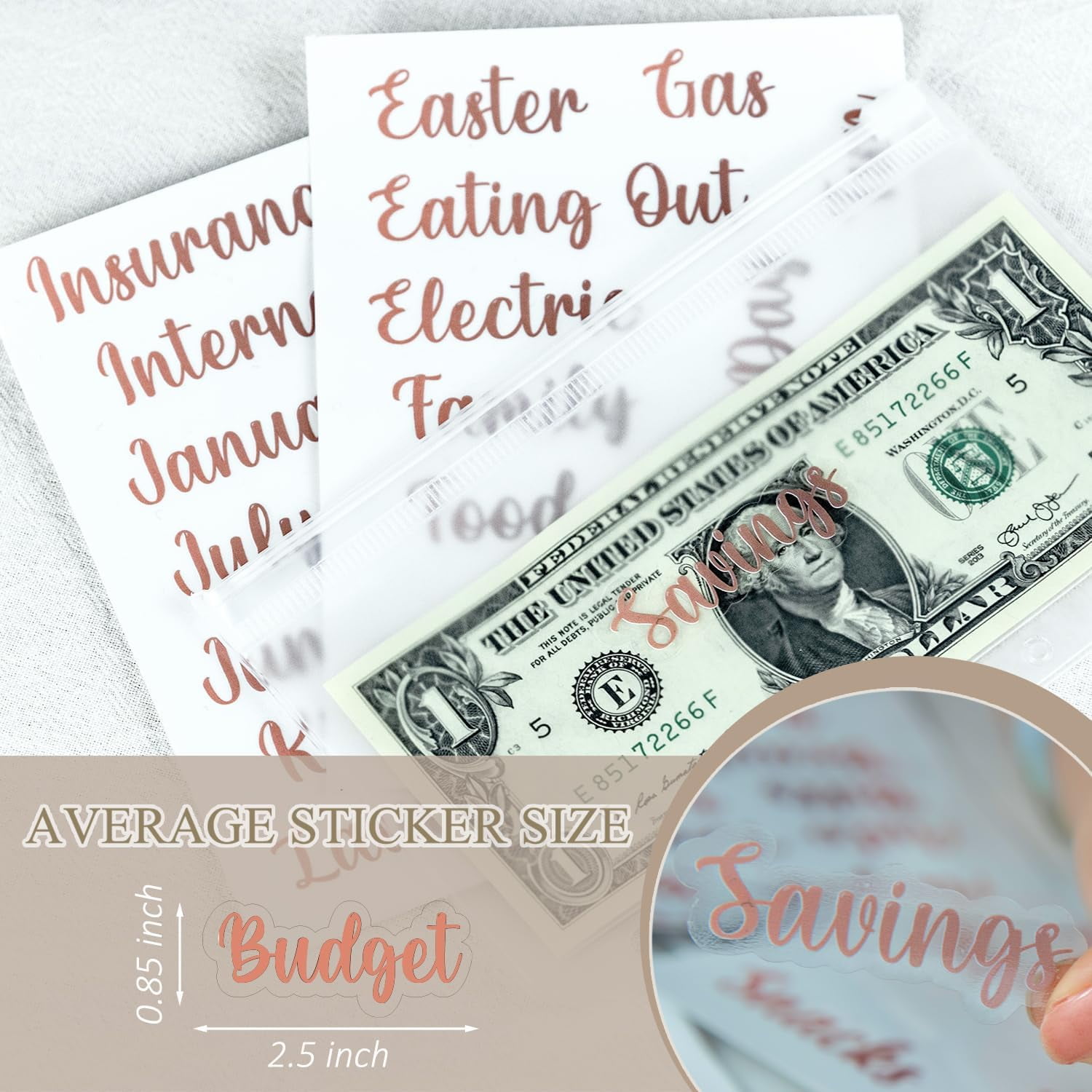 TRAHOO-Budget Stickers for Cash Envelopes, 80 Cash Envelope System ...