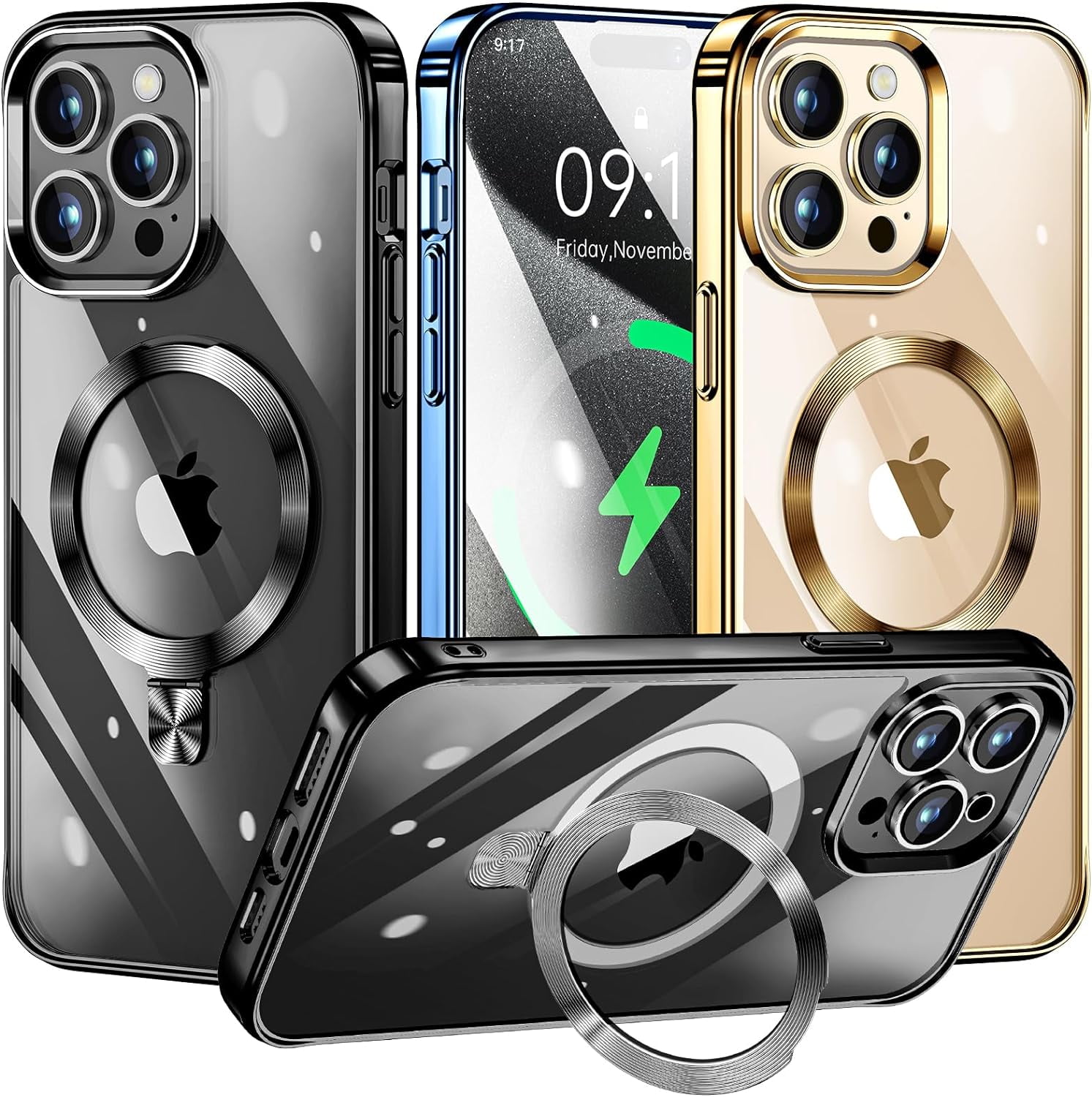 TRAHOO-[CD Ring Compatible with MagSafe Invisible Stand]Magnetic for iPhone 12/ iPhone 12 Pro ...