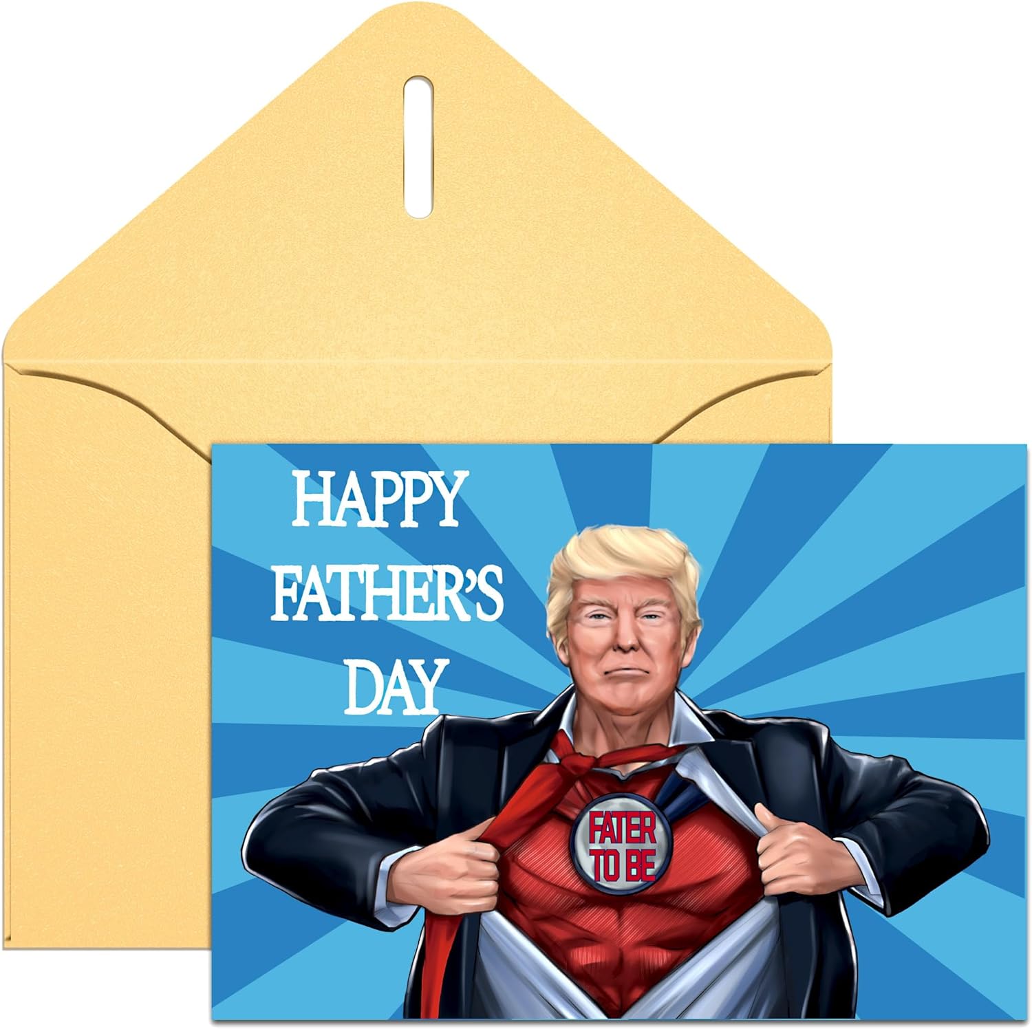 TRAHOO-CHICHONN Trump Fathers Day Card - Trump Father to Be Father's ...